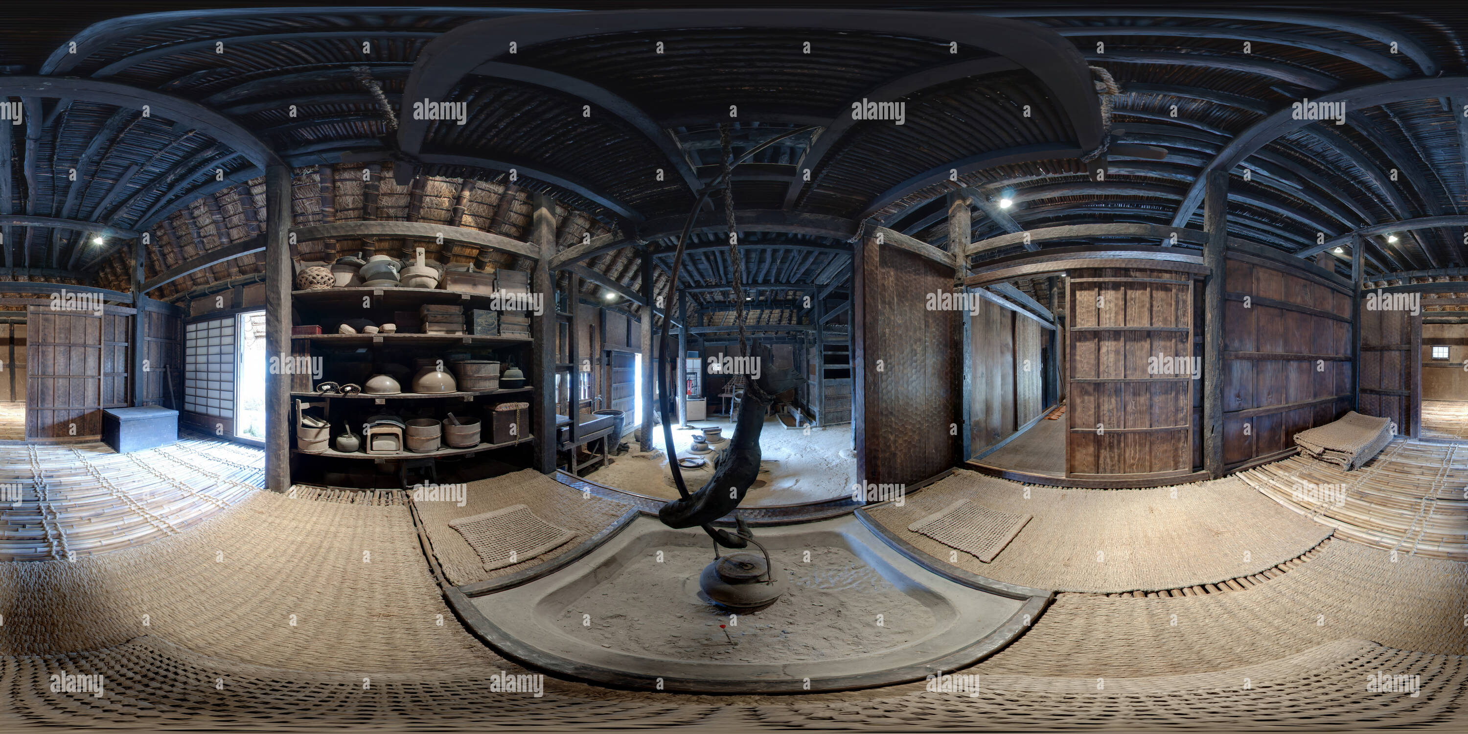 360° view of Living Room of the Oldest Japanese Residence - Alamy