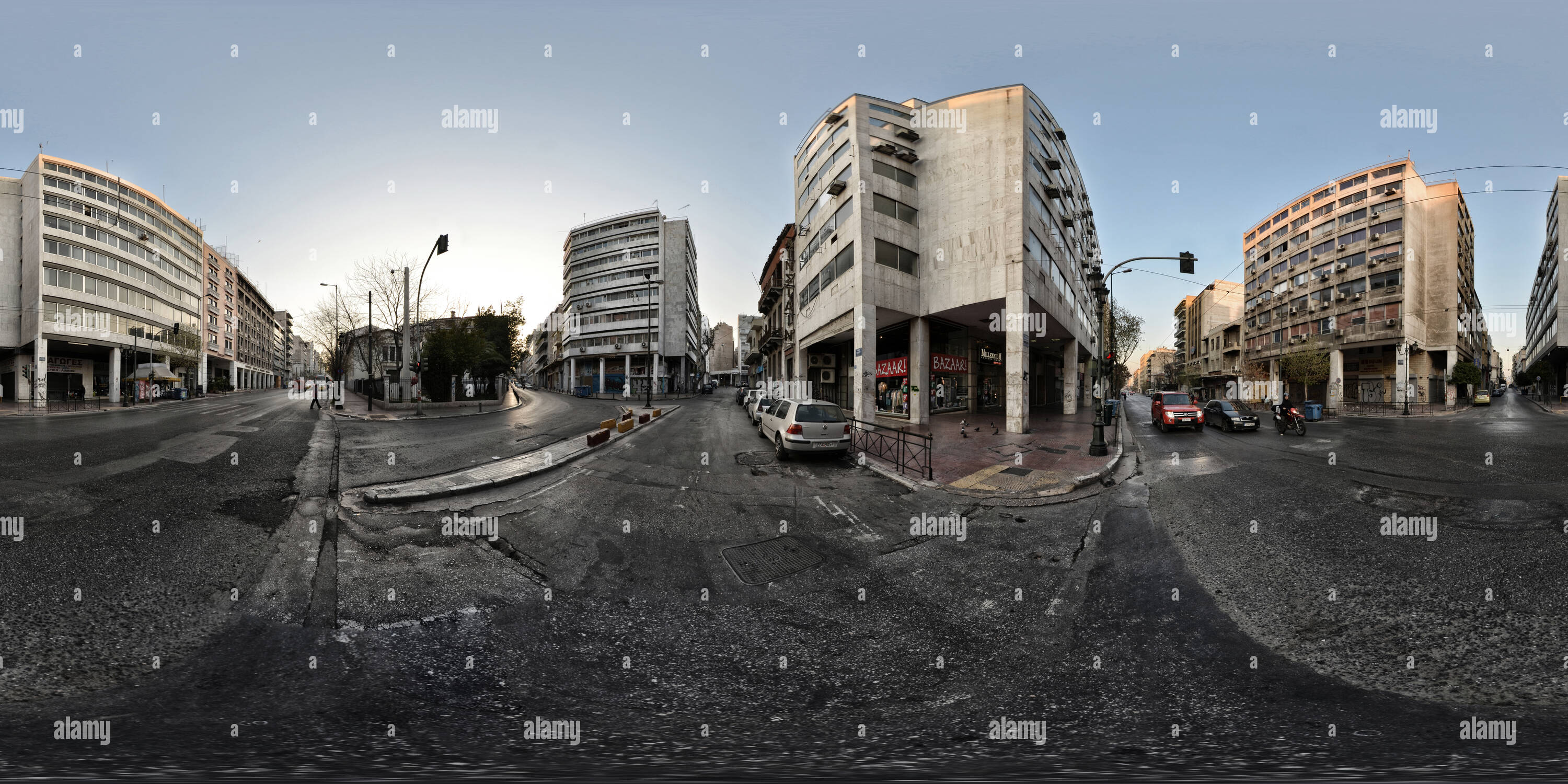 360° view of The junction of Sophocles and Piraeus Street - Alamy
