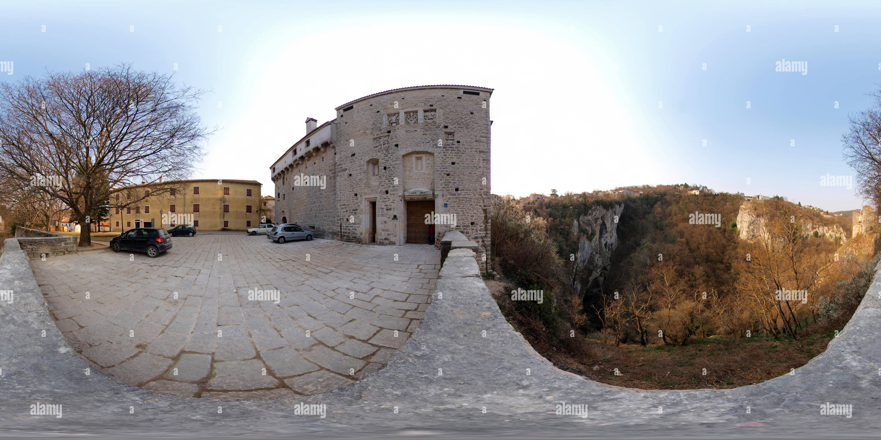360° view of Pazin Castle and Abyss - Alamy