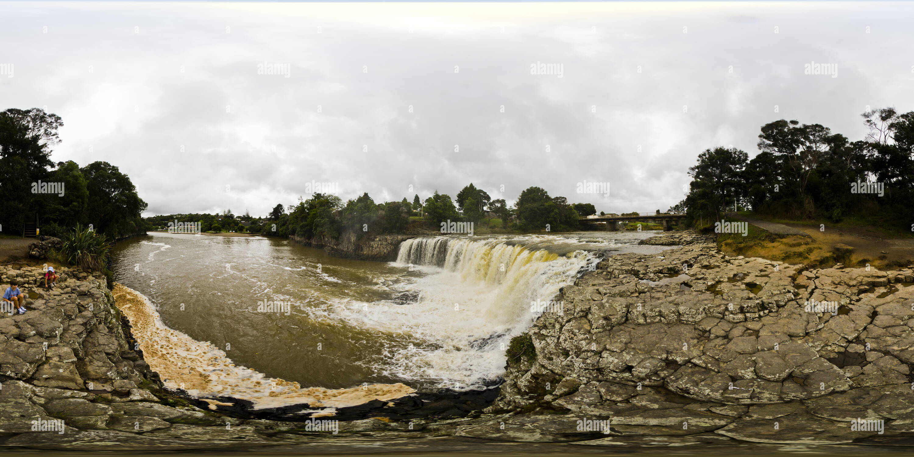 360° view of Haruru Falls, Bay of Islands, New Zealand - Alamy