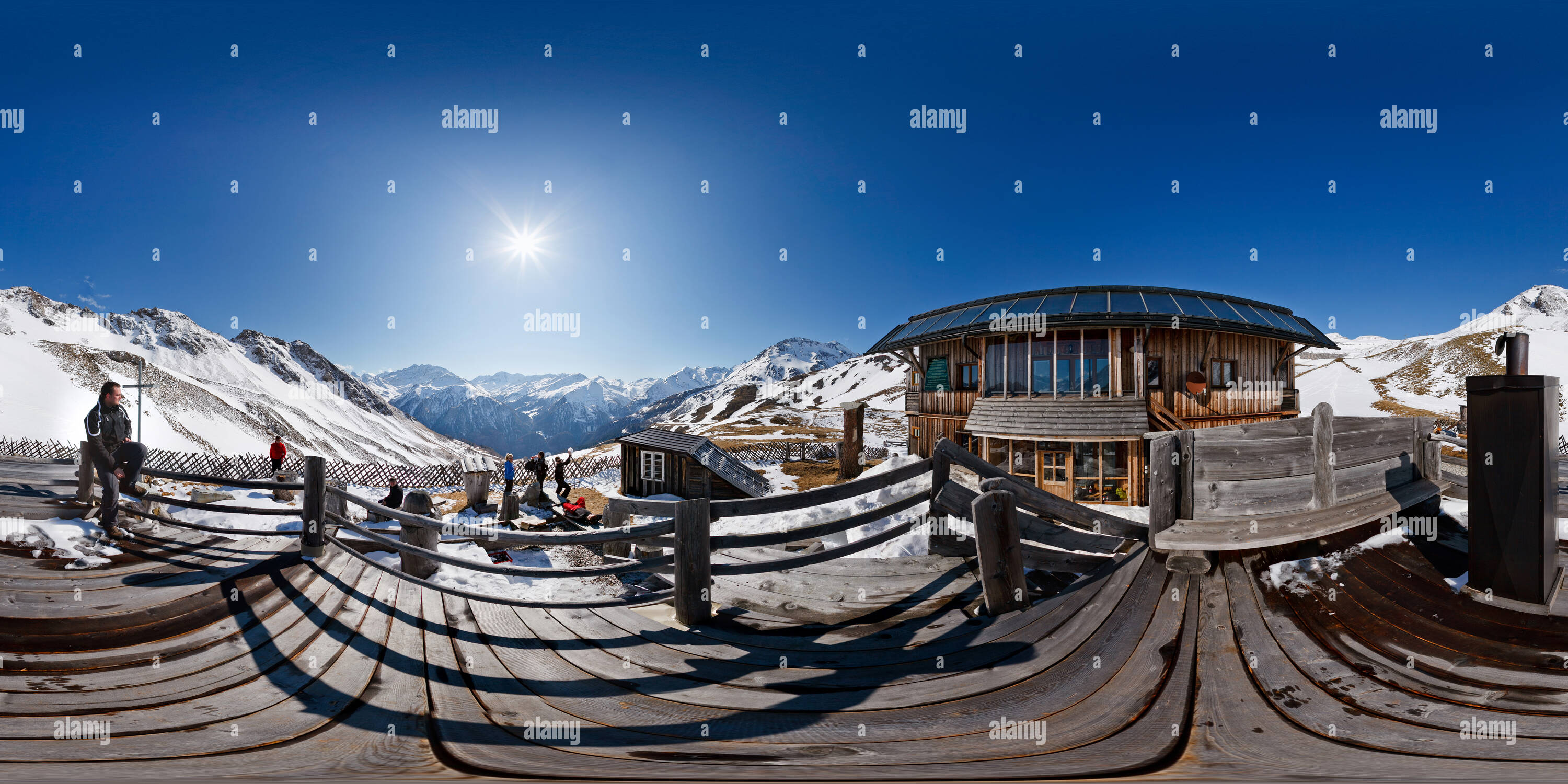 360° view of Roemerhutte - Alpine hut near Grossglockner - Alamy