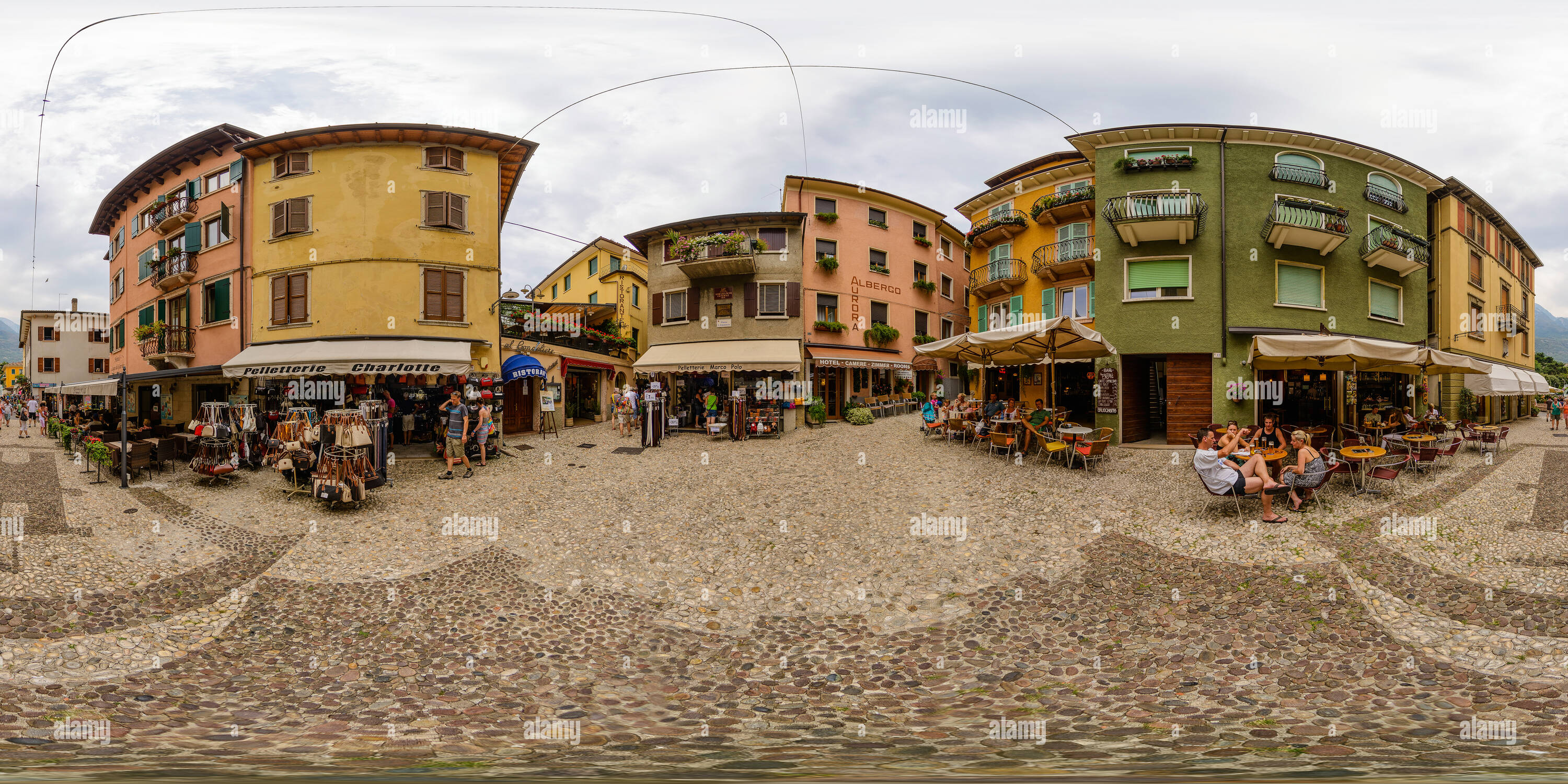 360° view of Malcesine - Piazza Vittorio Emanuele - Alamy