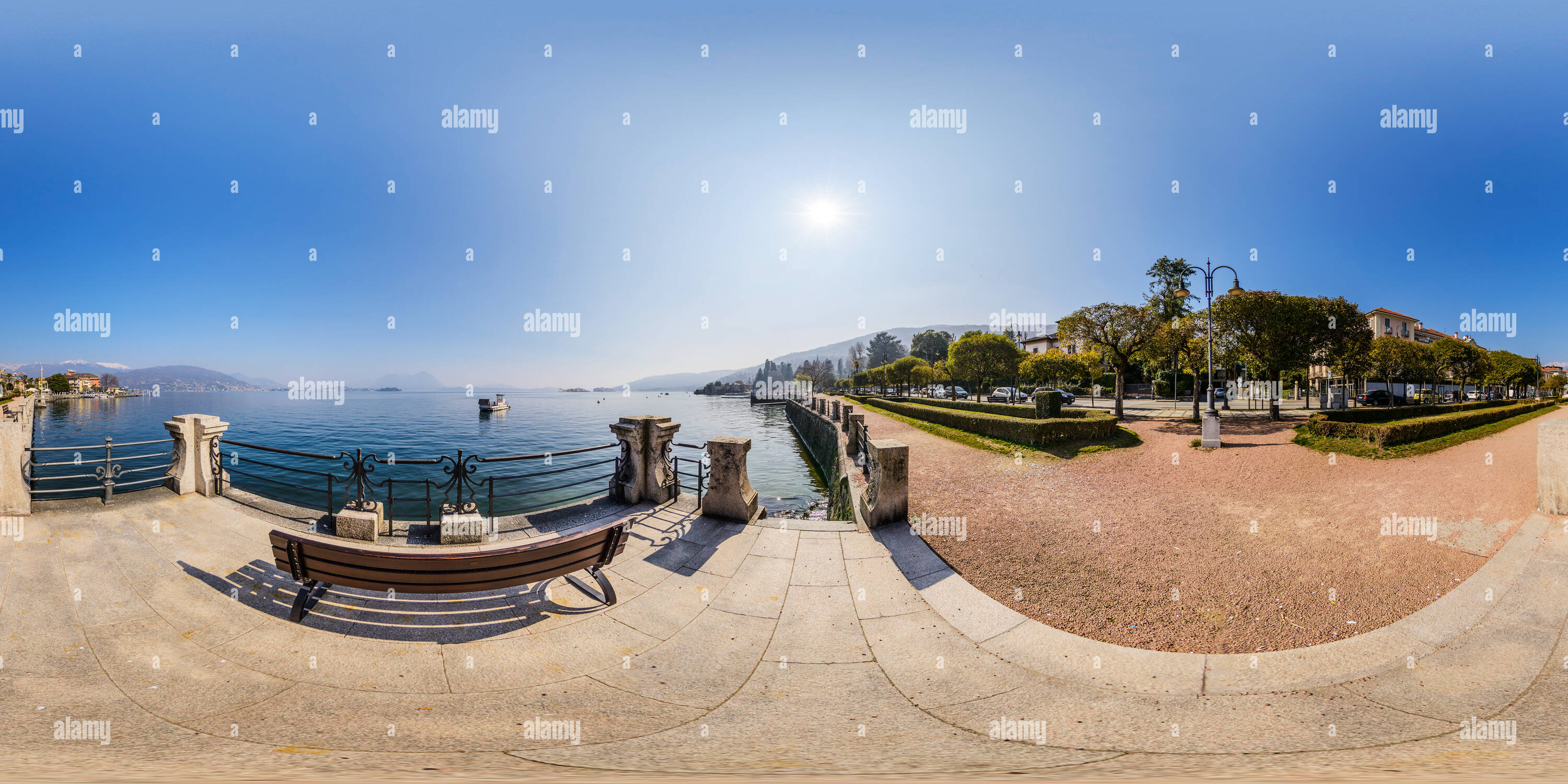 360° view of Lago Maggiore - Promenade of Baveno - Alamy