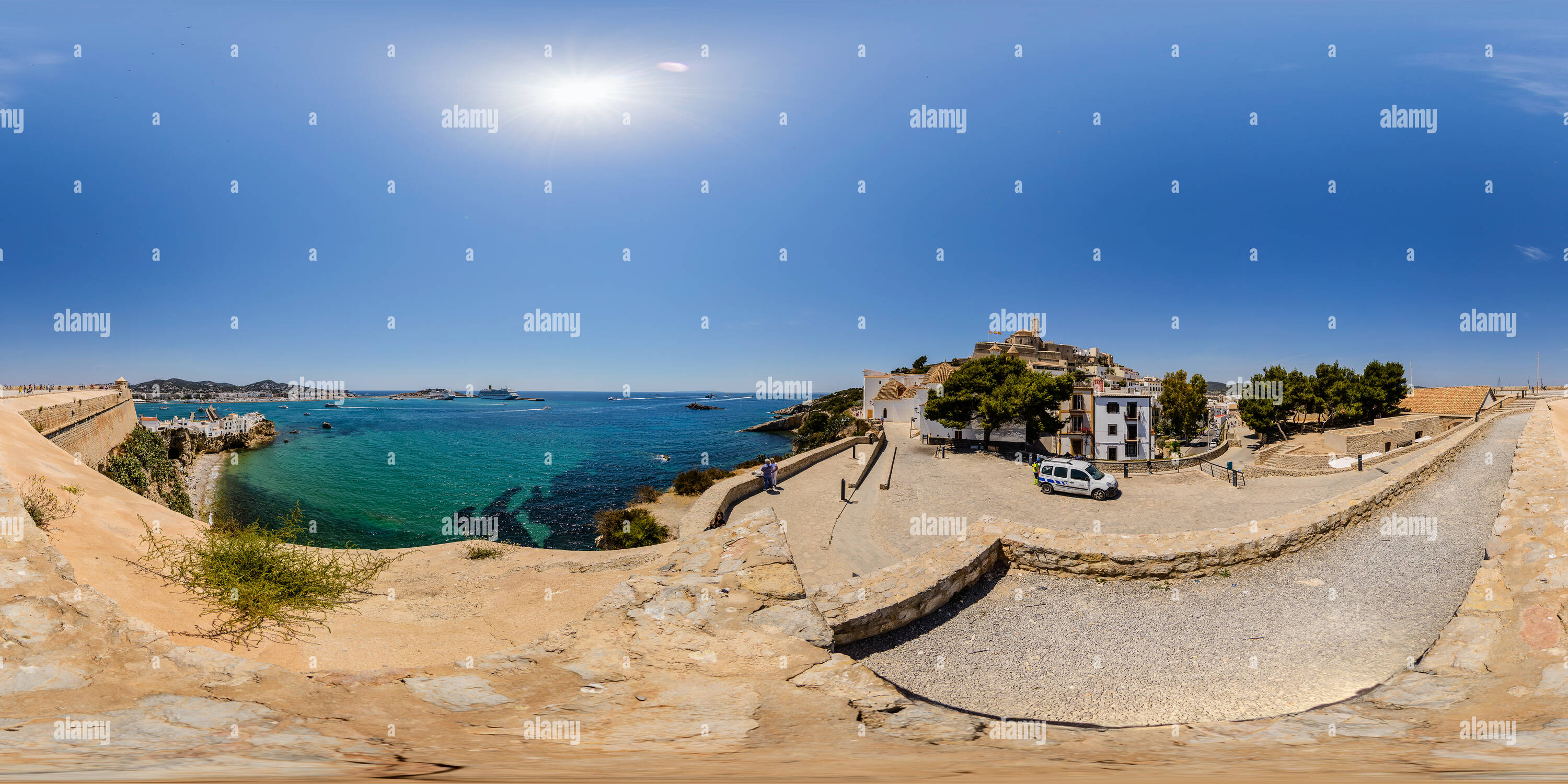 360° view of Ibiza - city wall - Alamy