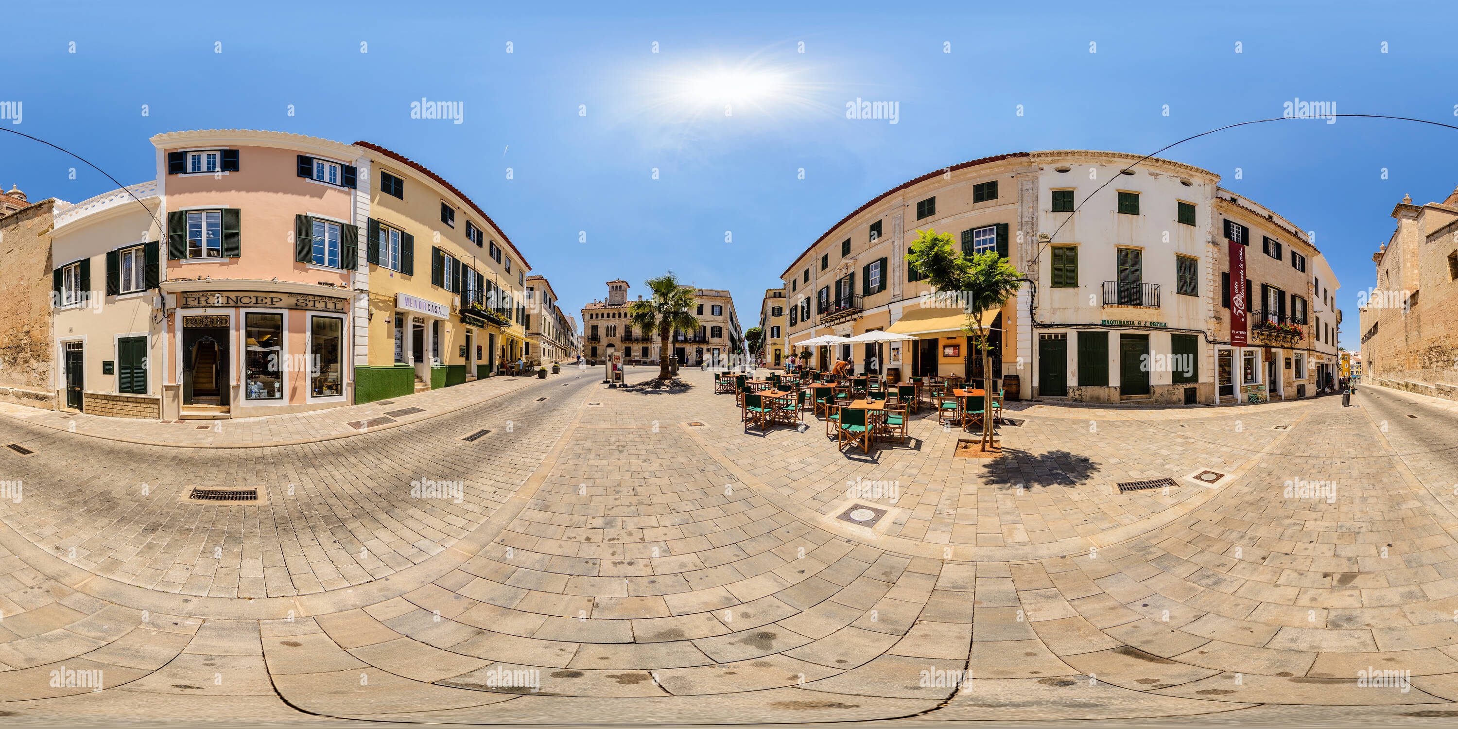 360° view of Mahon - Placa del Princep - Alamy