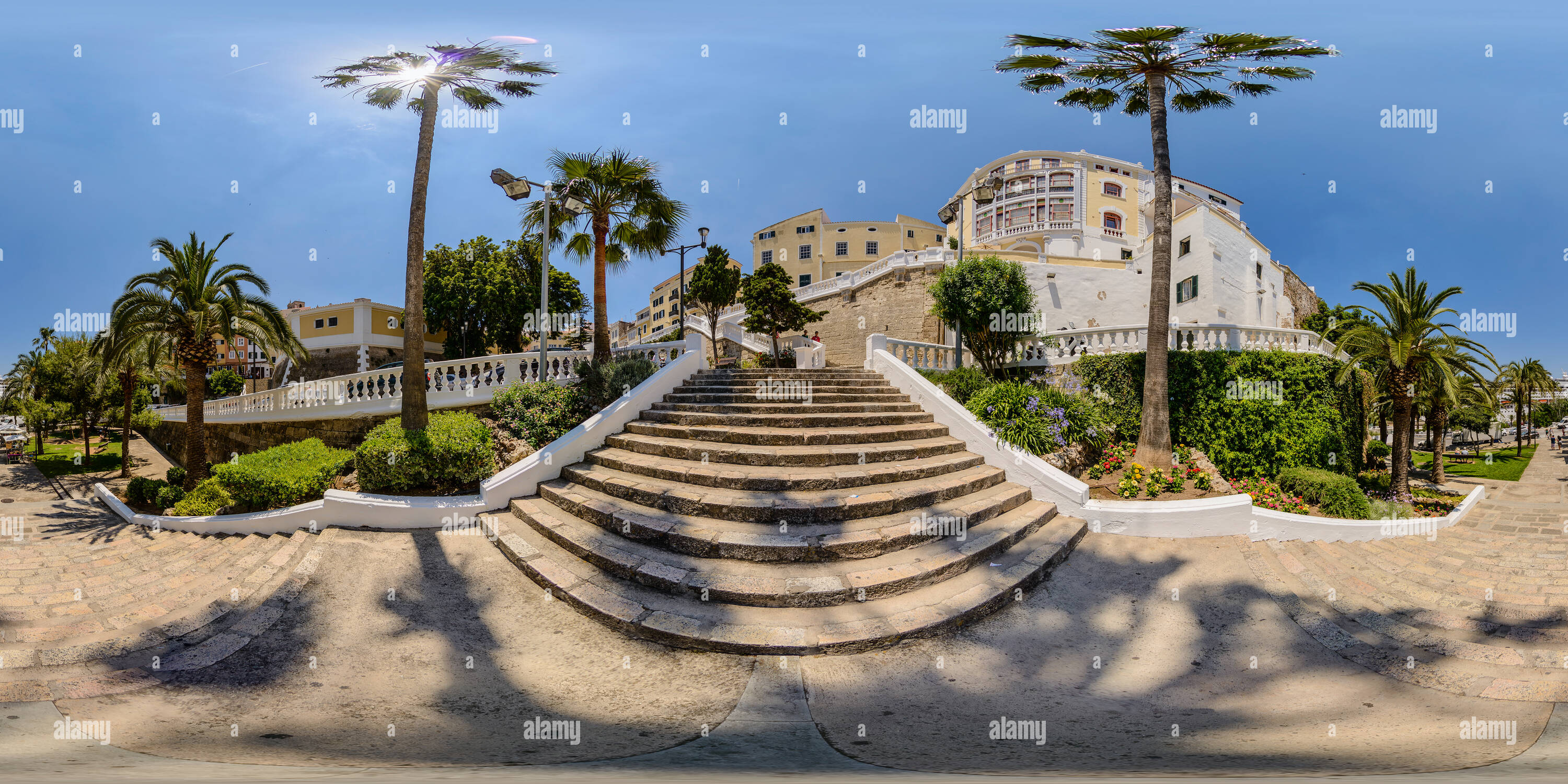 360° view of Mahon - footpath from harbor to the city - Alamy