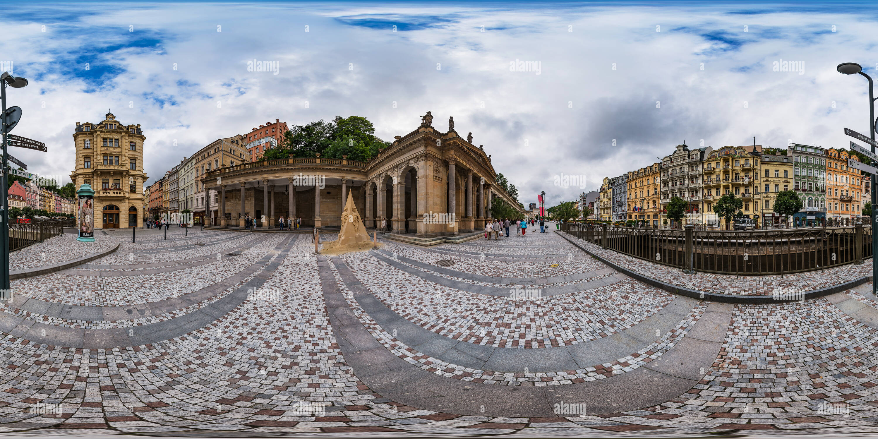 360° view of Carlsbad - Statue made of sand in front of the mill ...