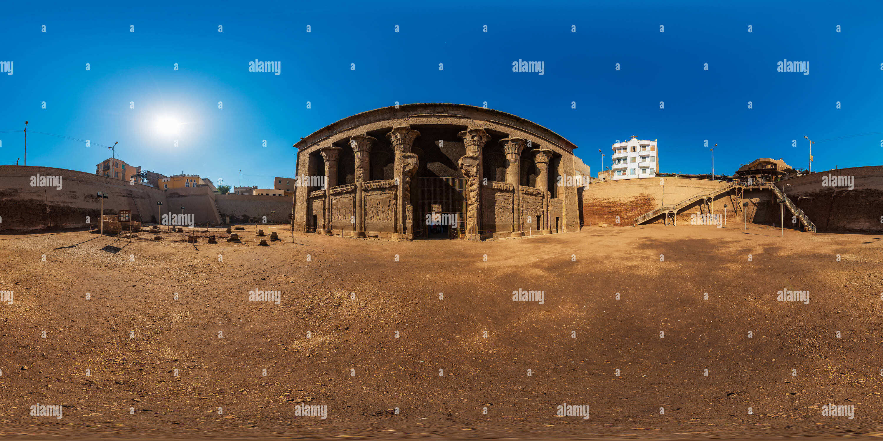 360° view of Temple of Khnum - Esna - Alamy