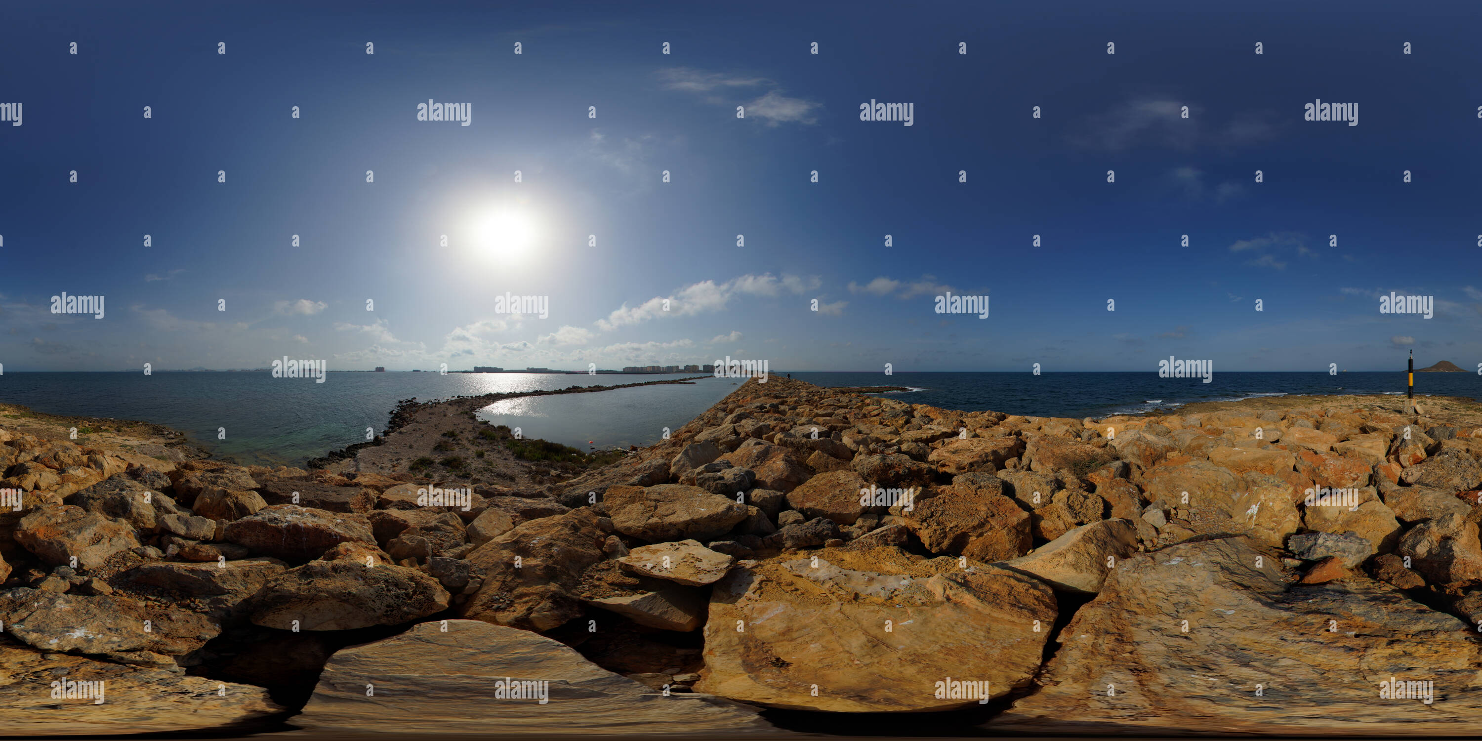 360° view of The end of the barrage - Alamy