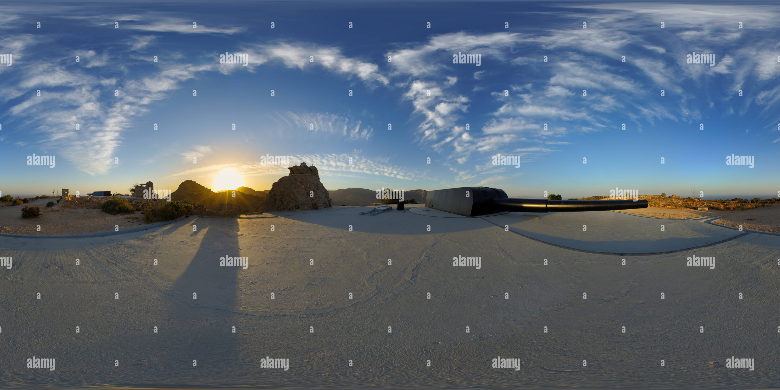 360° view of La Batería de Castillitos - Alamy