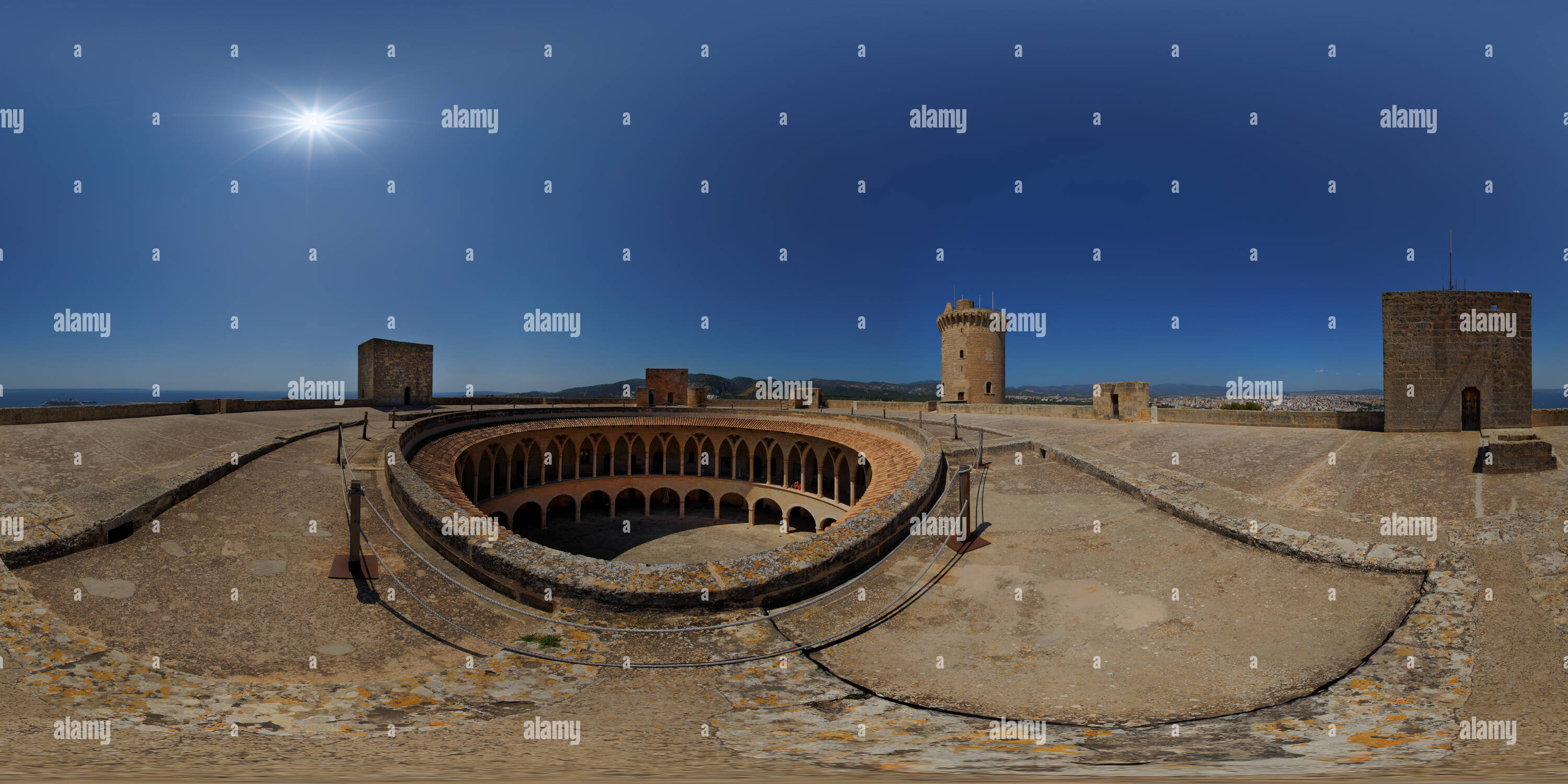 360° view of Castillo de Bellver - Alamy