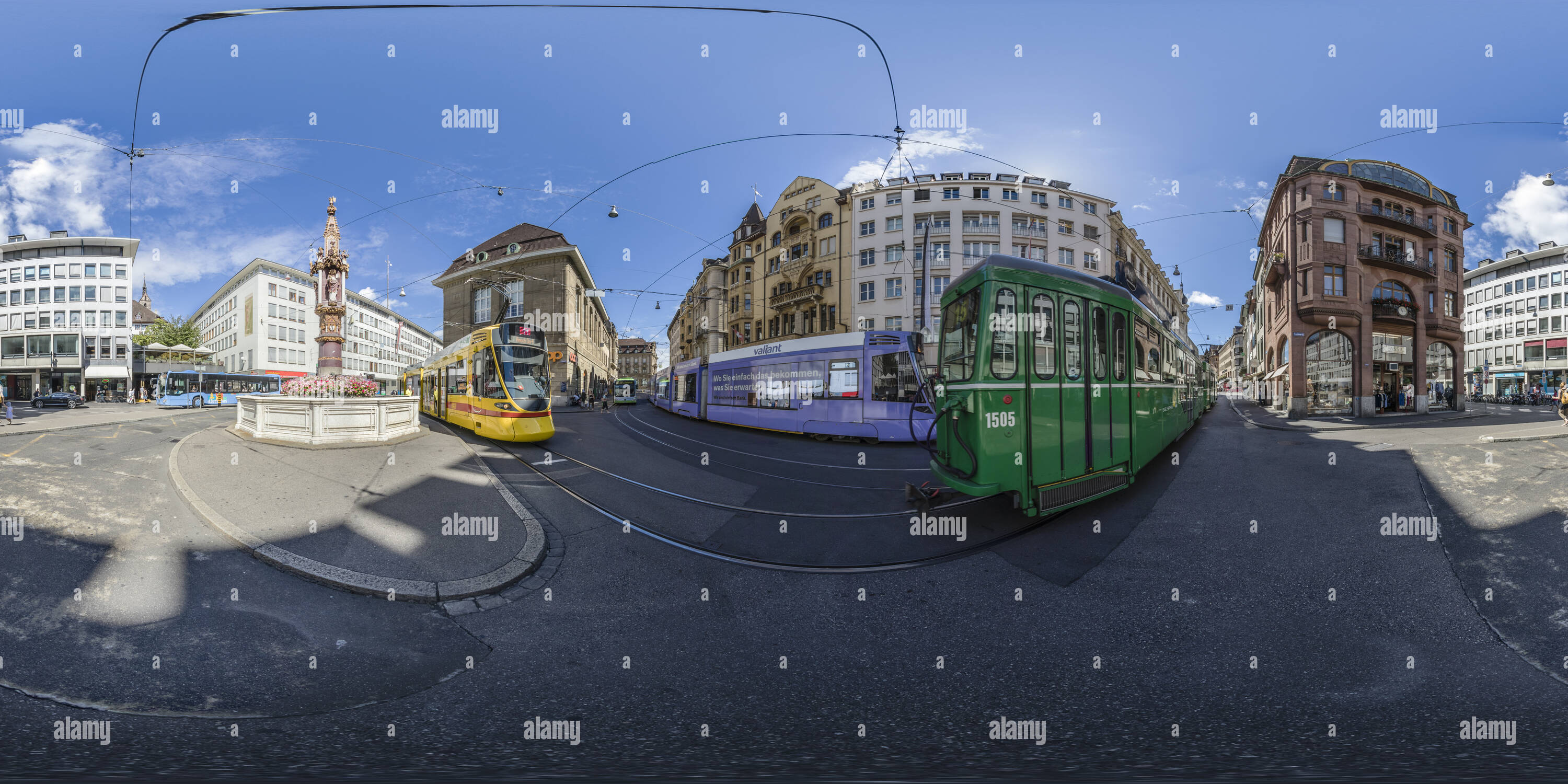 360° view of Basel Fischmarkt Brunnen - Alamy