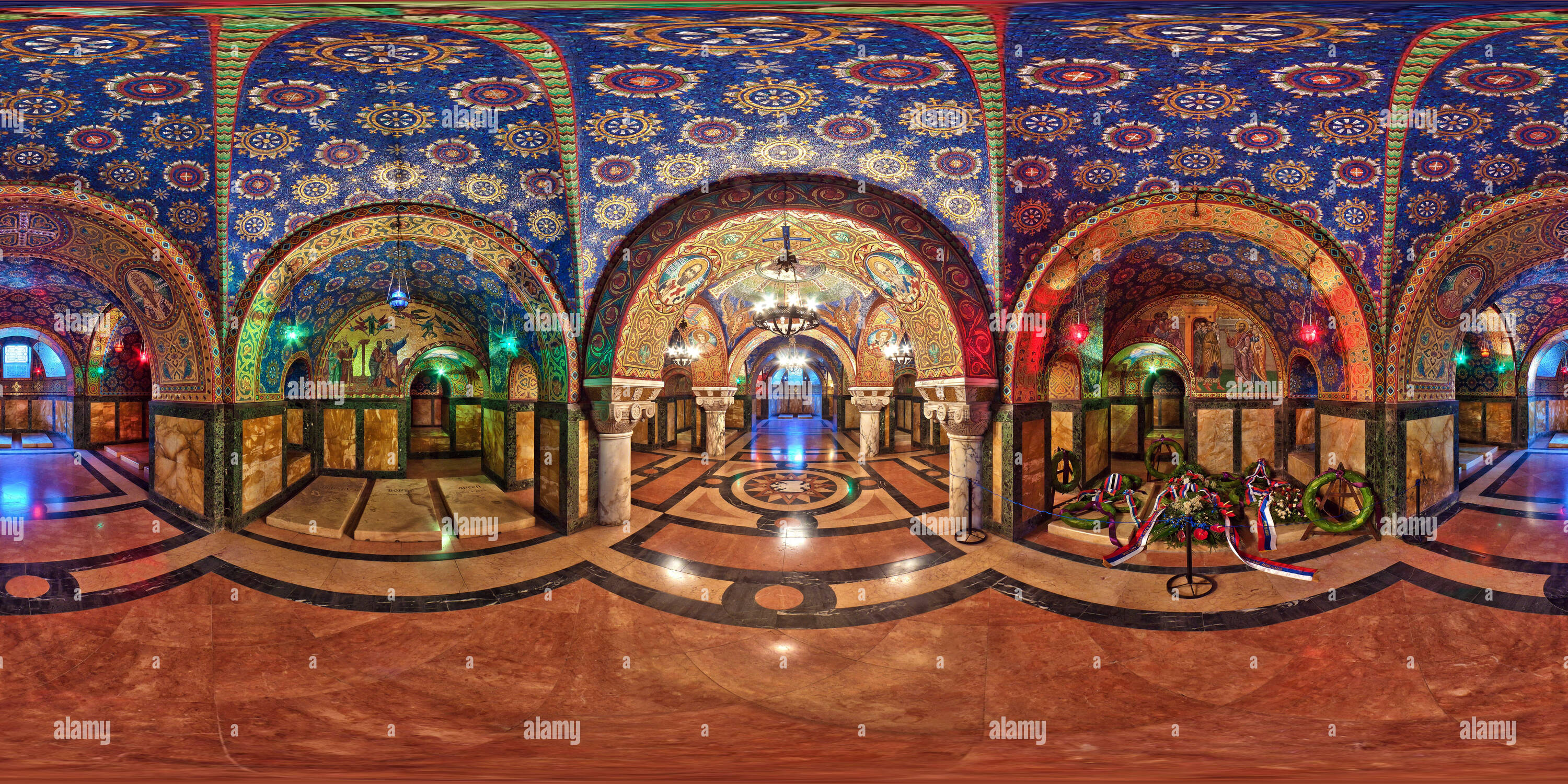 360° view of Crypt of the St. George's Church, Oplenac, Topola - Alamy