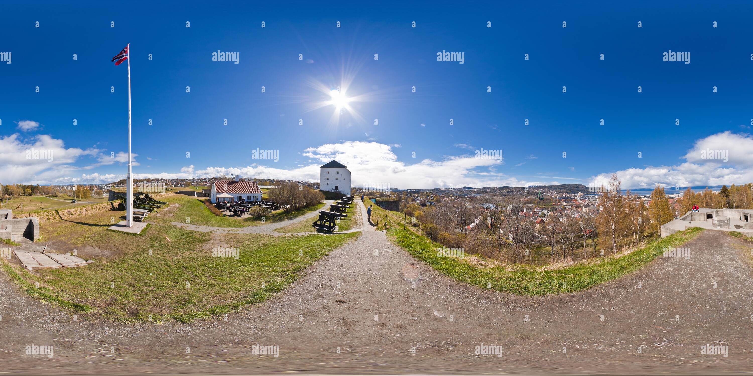 360° view of Trondheim, seen from Kristiansten fortress - Alamy