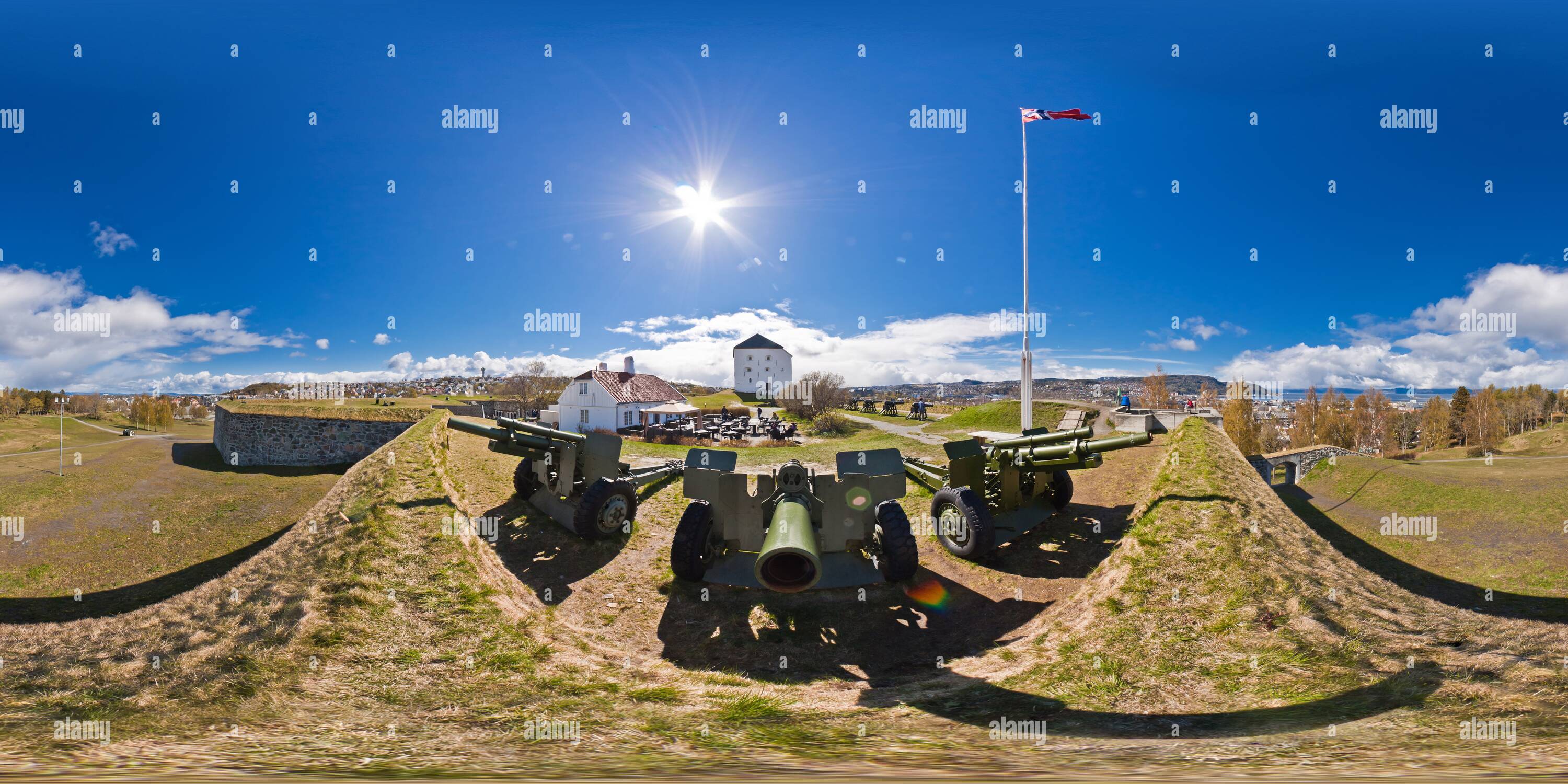 360° view of View from Kristiansten fortress, Trondheim - Alamy