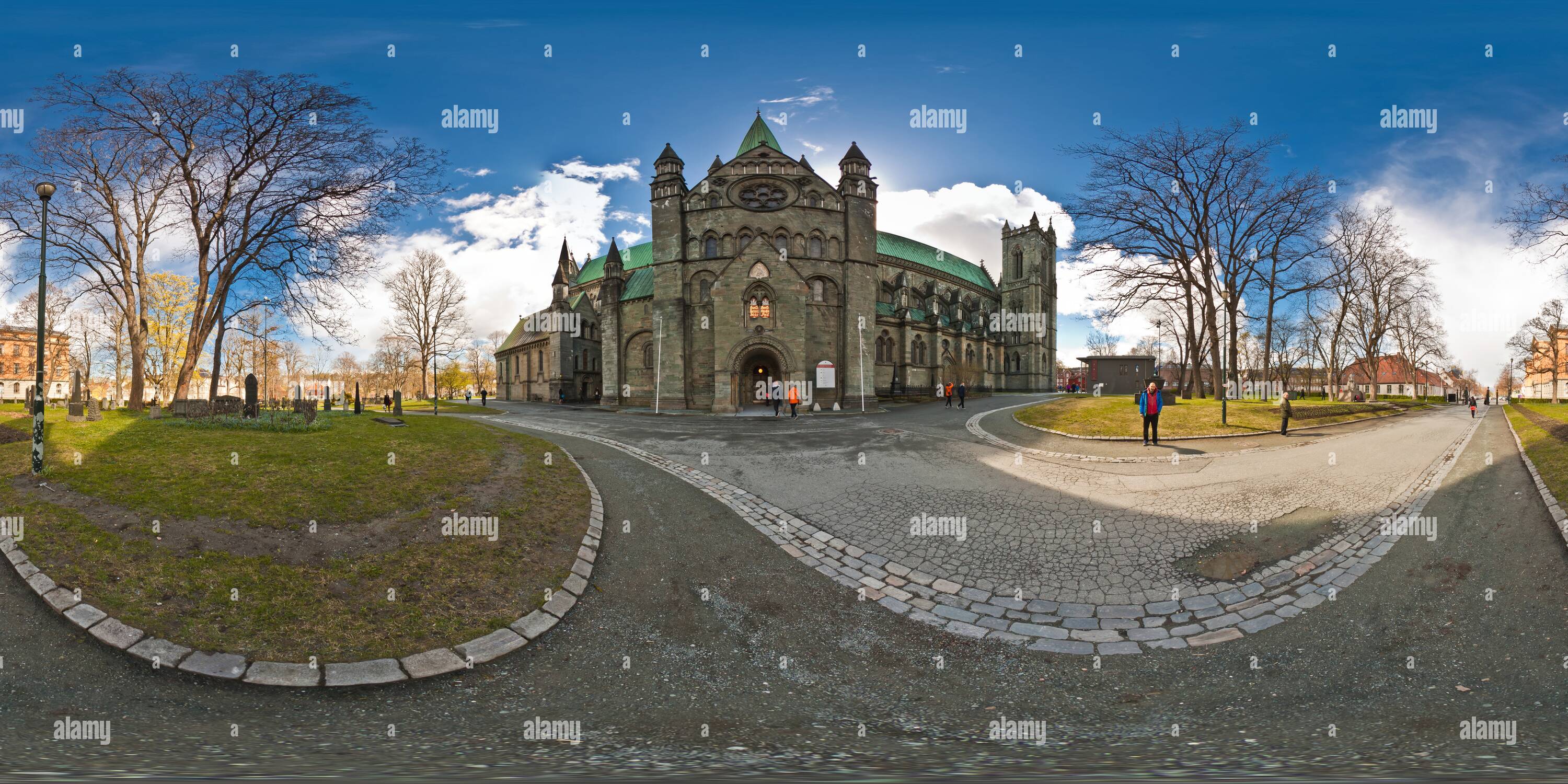 360° view of Nidaros Cathedral, north side view, Trondheim - Alamy
