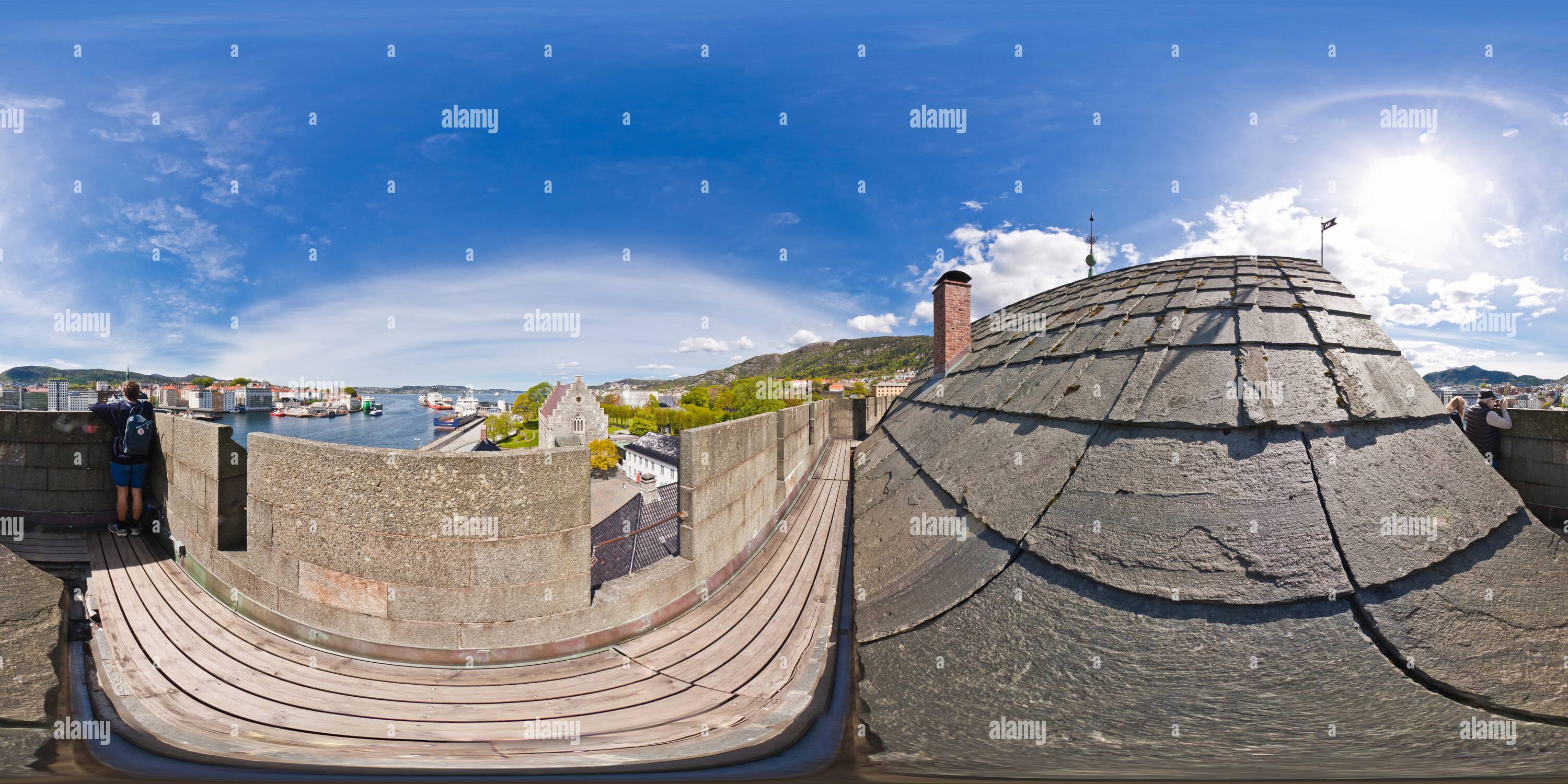 360° view of View From Rosenkrantz Tower, Bergen - Alamy