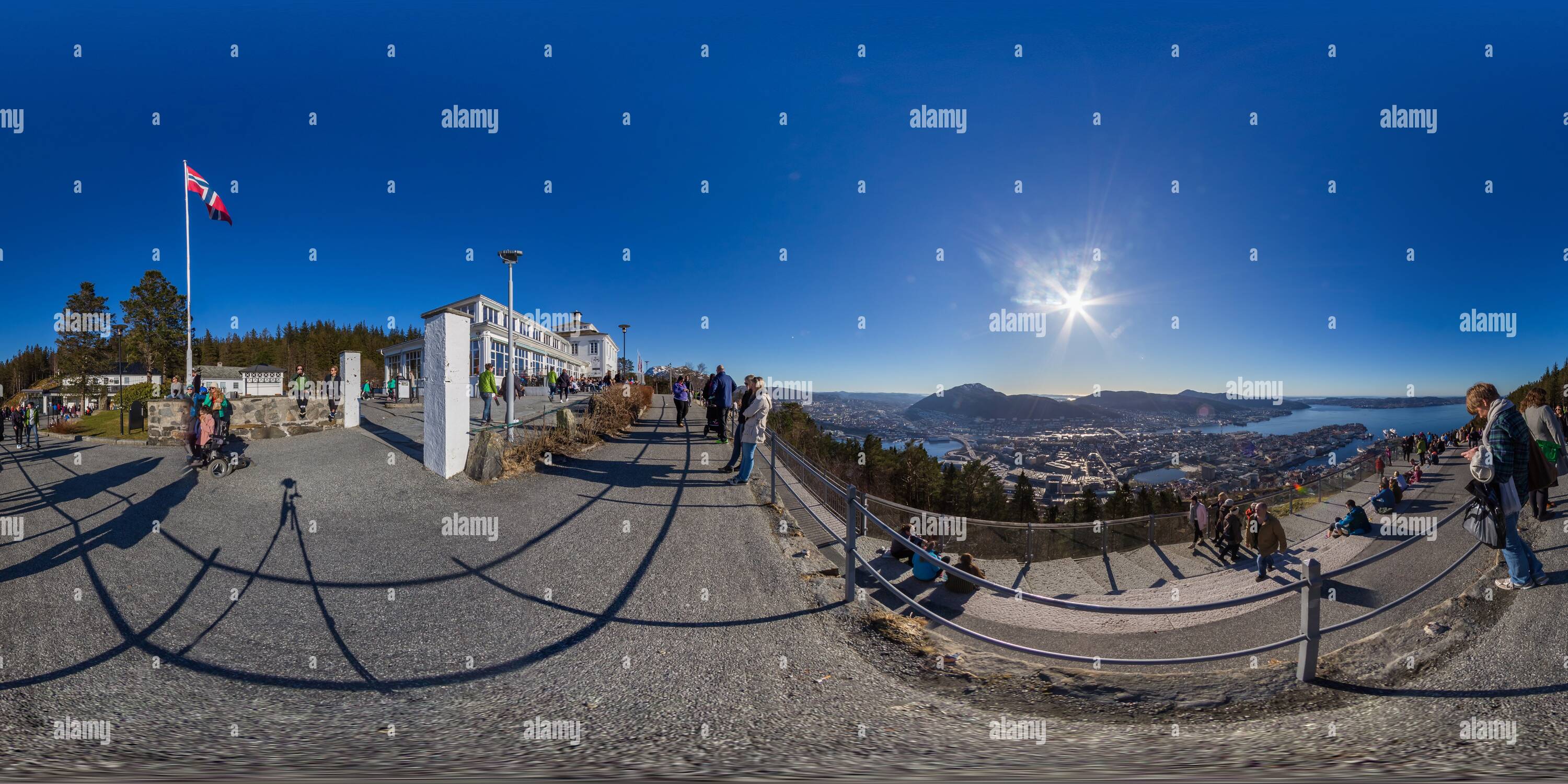 360° view of Bergen From Floyen - Alamy