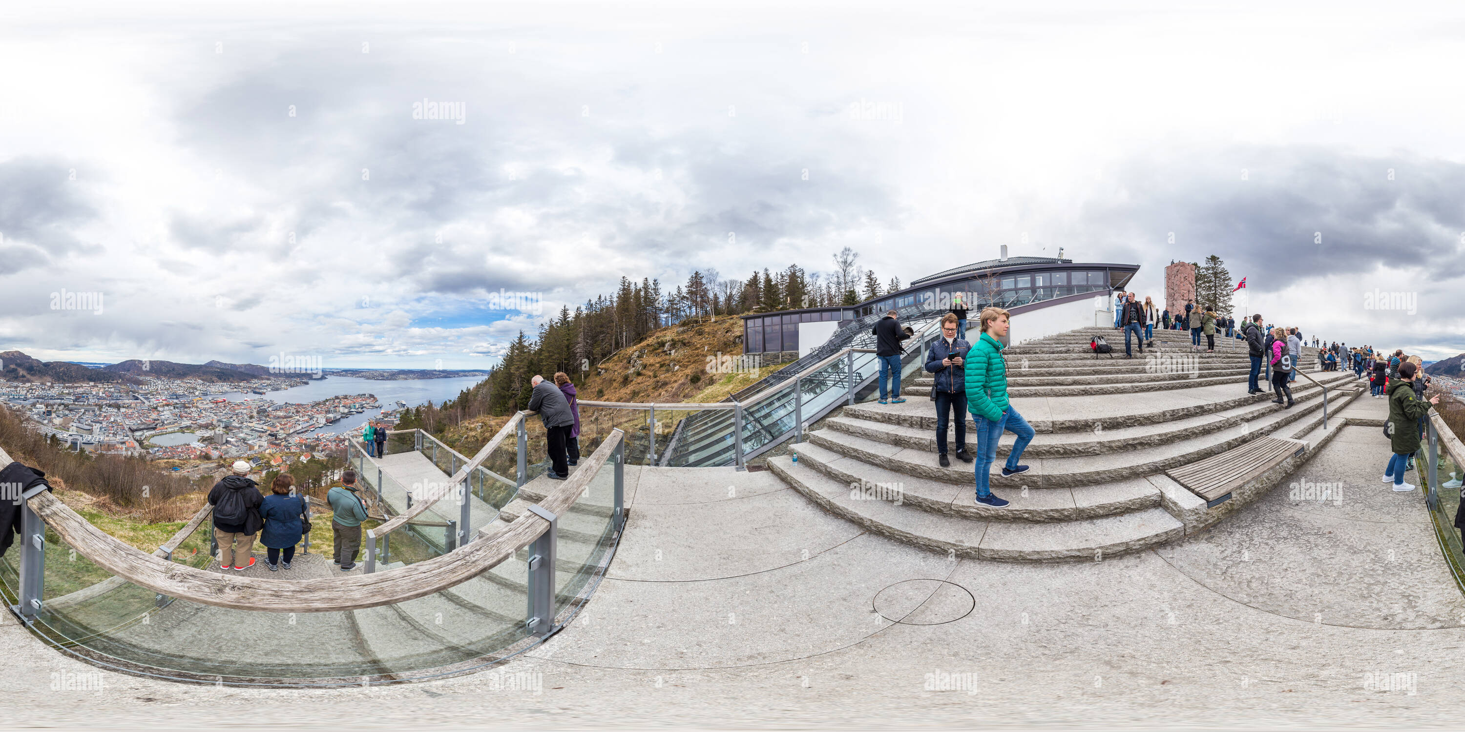 360° view of Best view on the city of Bergen, Norway - Alamy