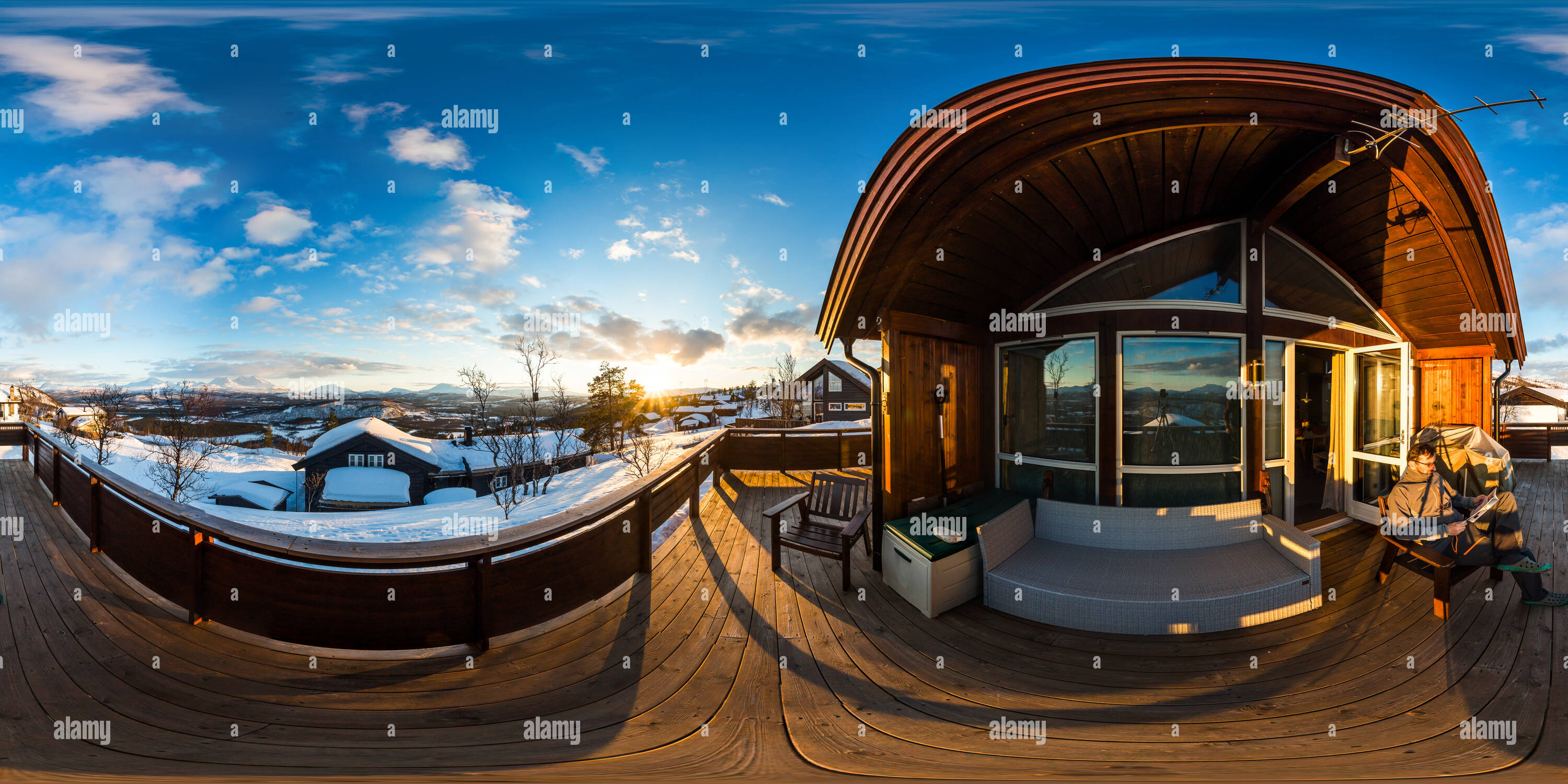 360° view of Winter in Norway - Alamy