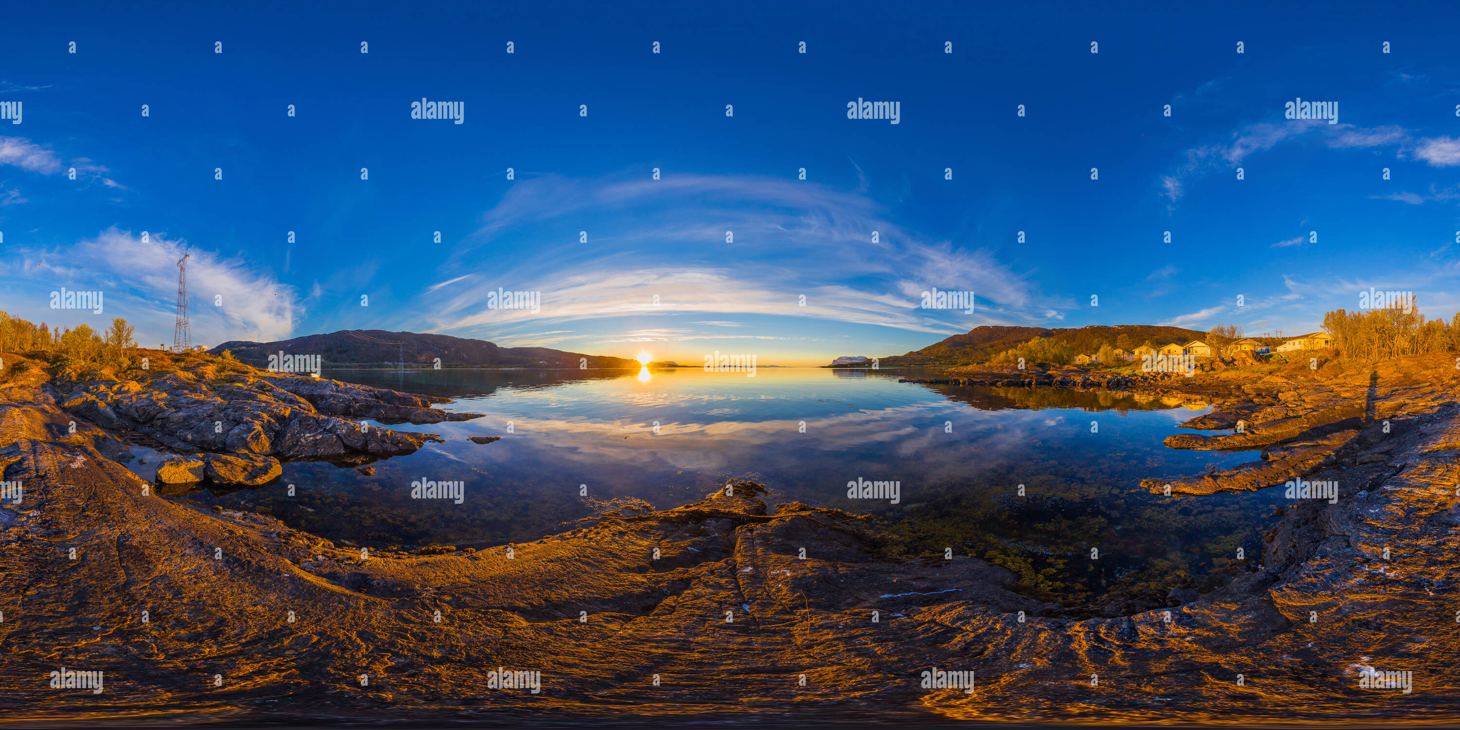 360° view of The Midnight Sun, Norway - Alamy