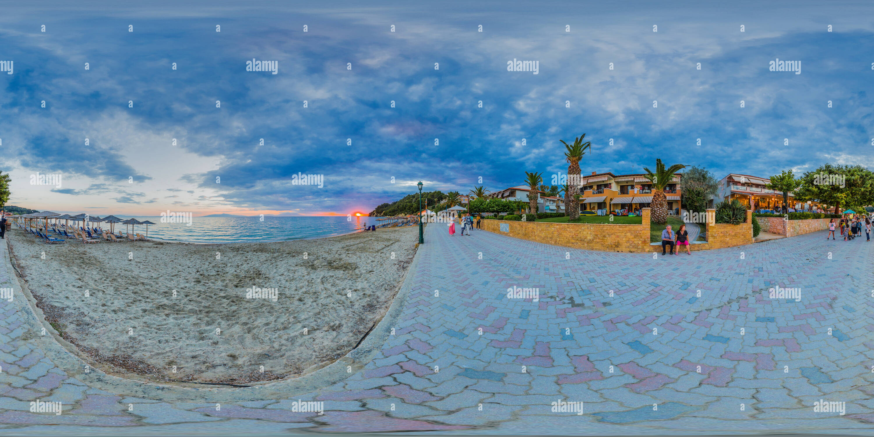 360° view of On the Beach, Siviri, Greece - Alamy