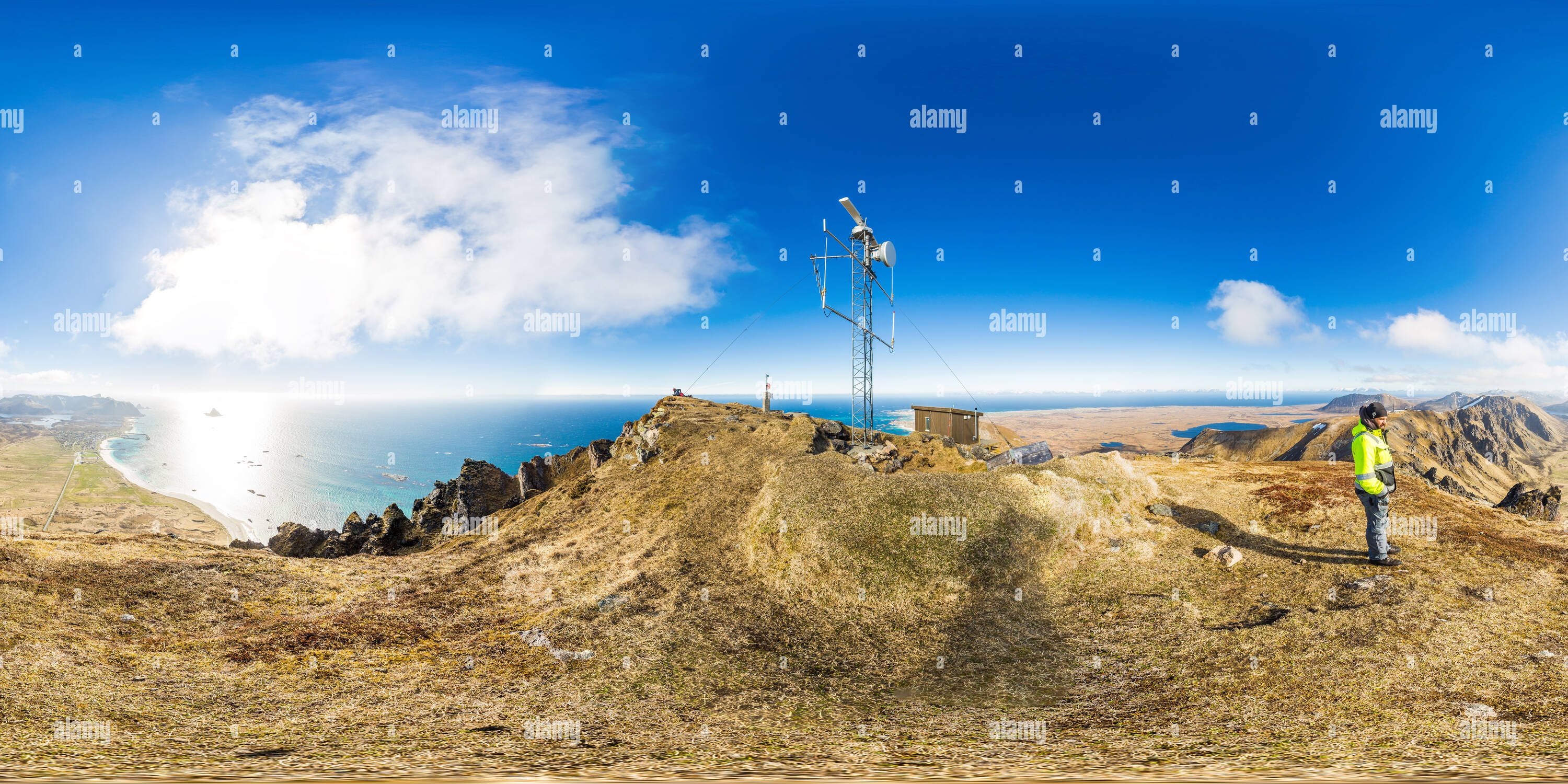 360° view of Small radar station on the Raman peak, Andoya, Norway - Alamy
