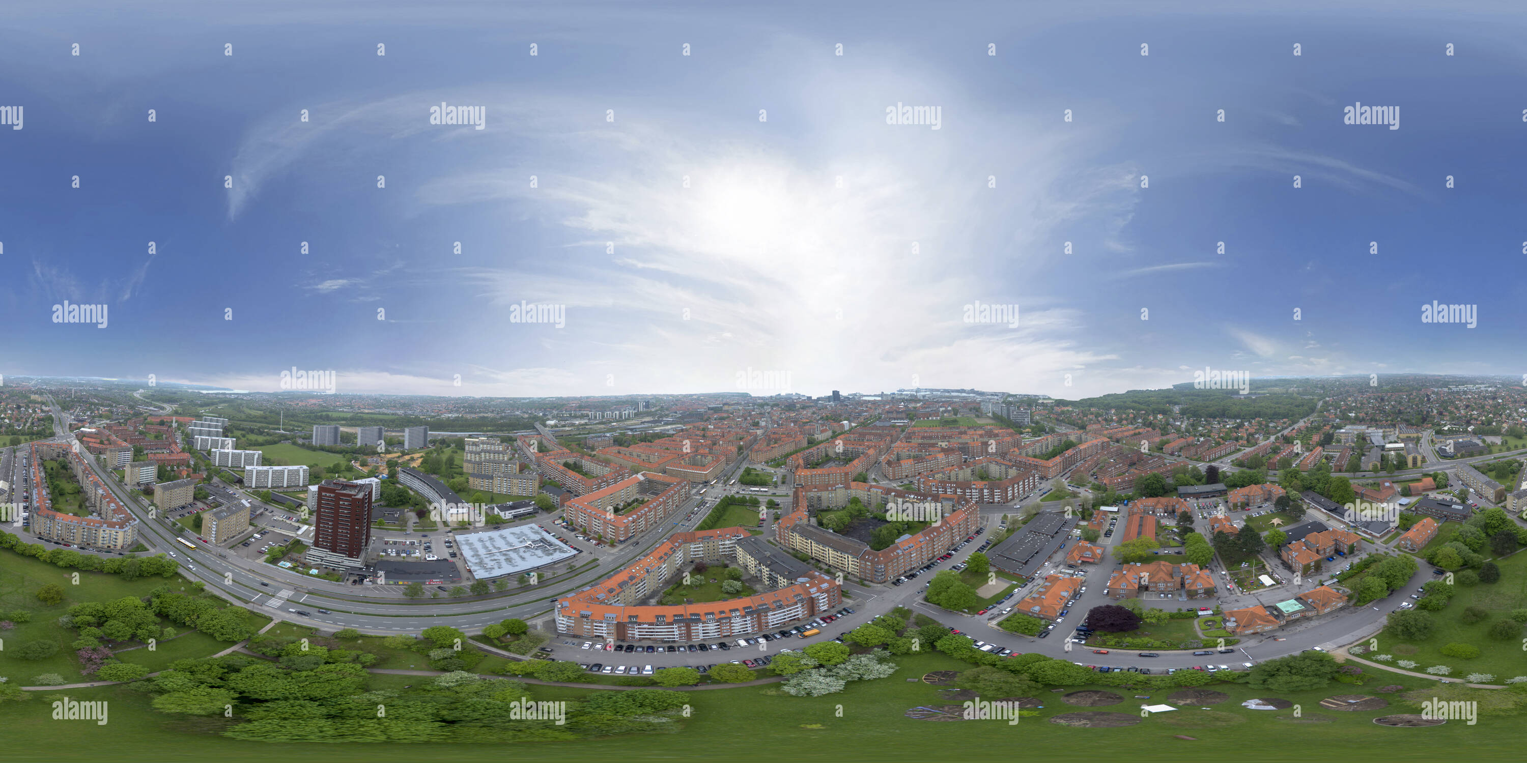 360° view of Droneview Aarhus Rehabiliteringsparken - Alamy
