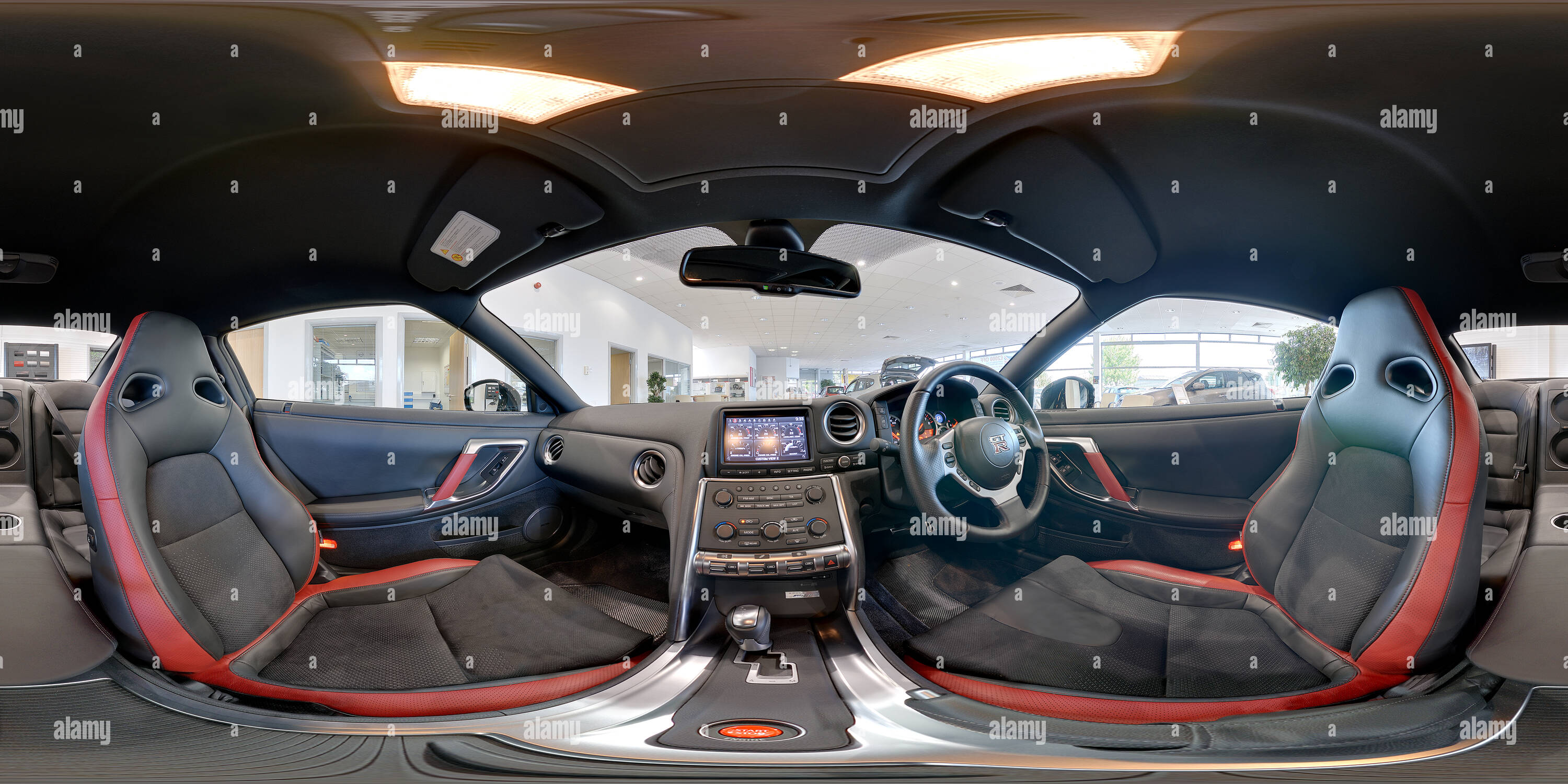 360° view of Nissan GT-R Interior - Alamy