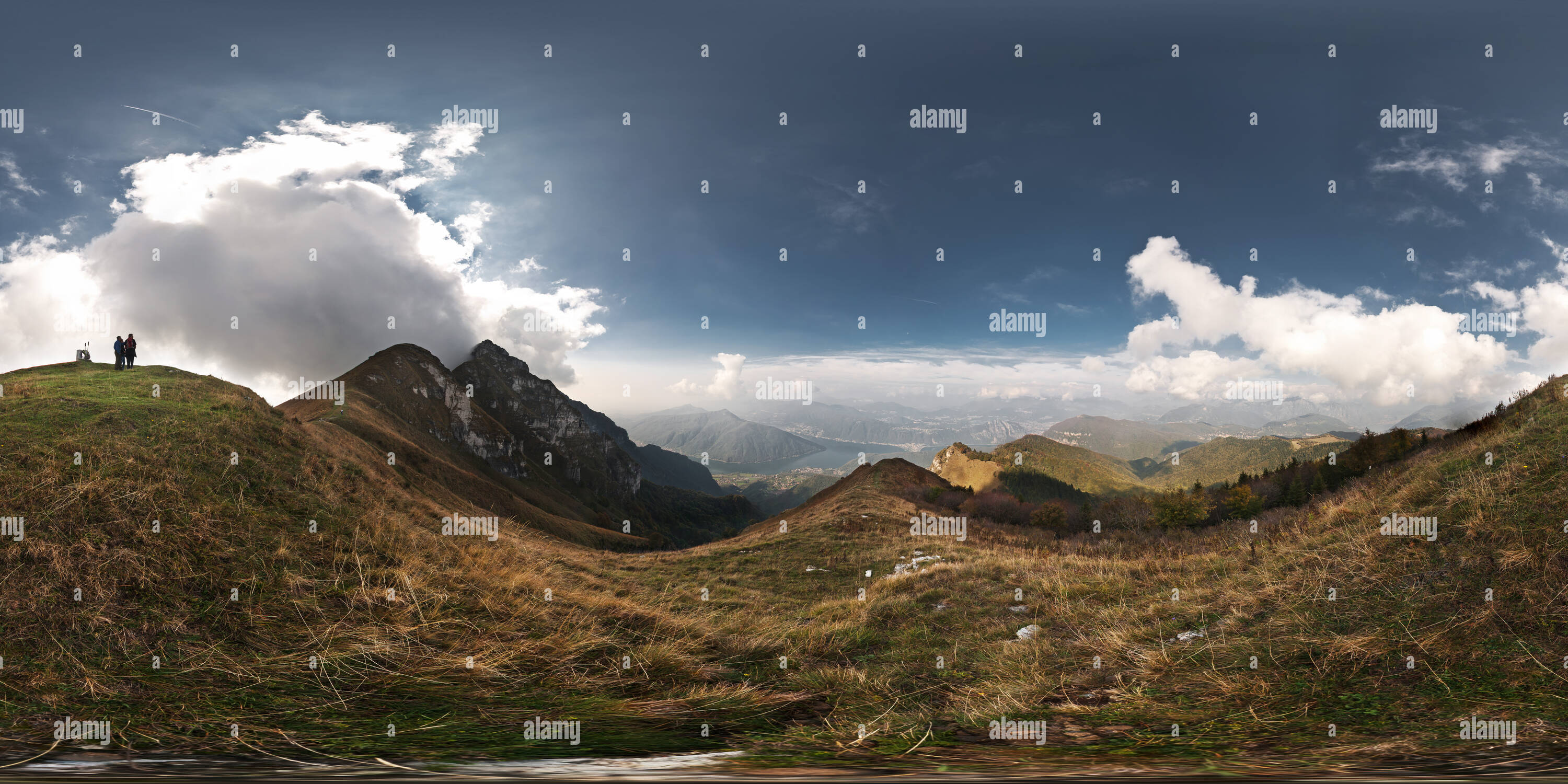 360° view of panorama dal Monte Generoso - Alamy