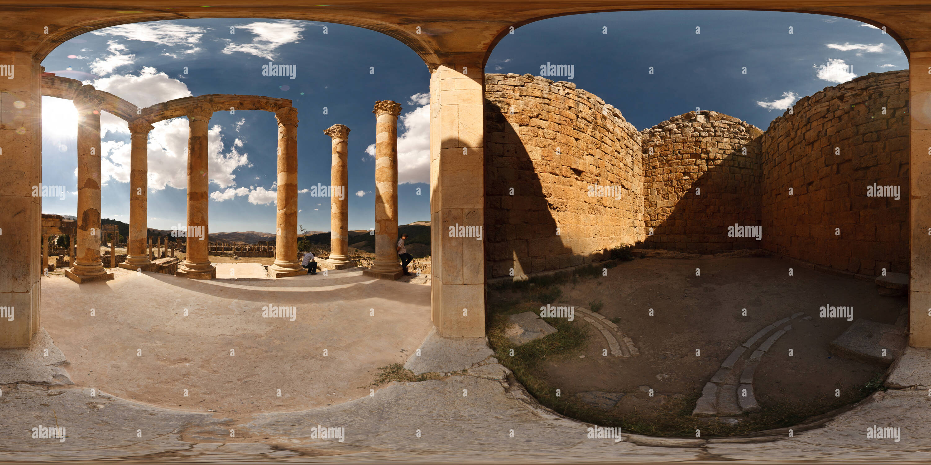 360° view of Temple in Djemila - Alamy