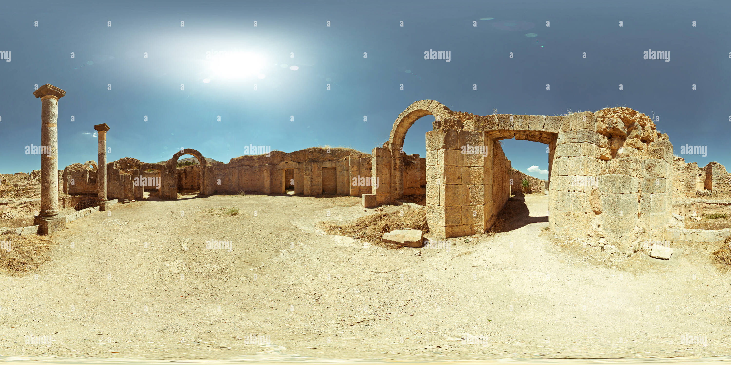 360° view of Djemila - Cuicul thermal complex - Alamy