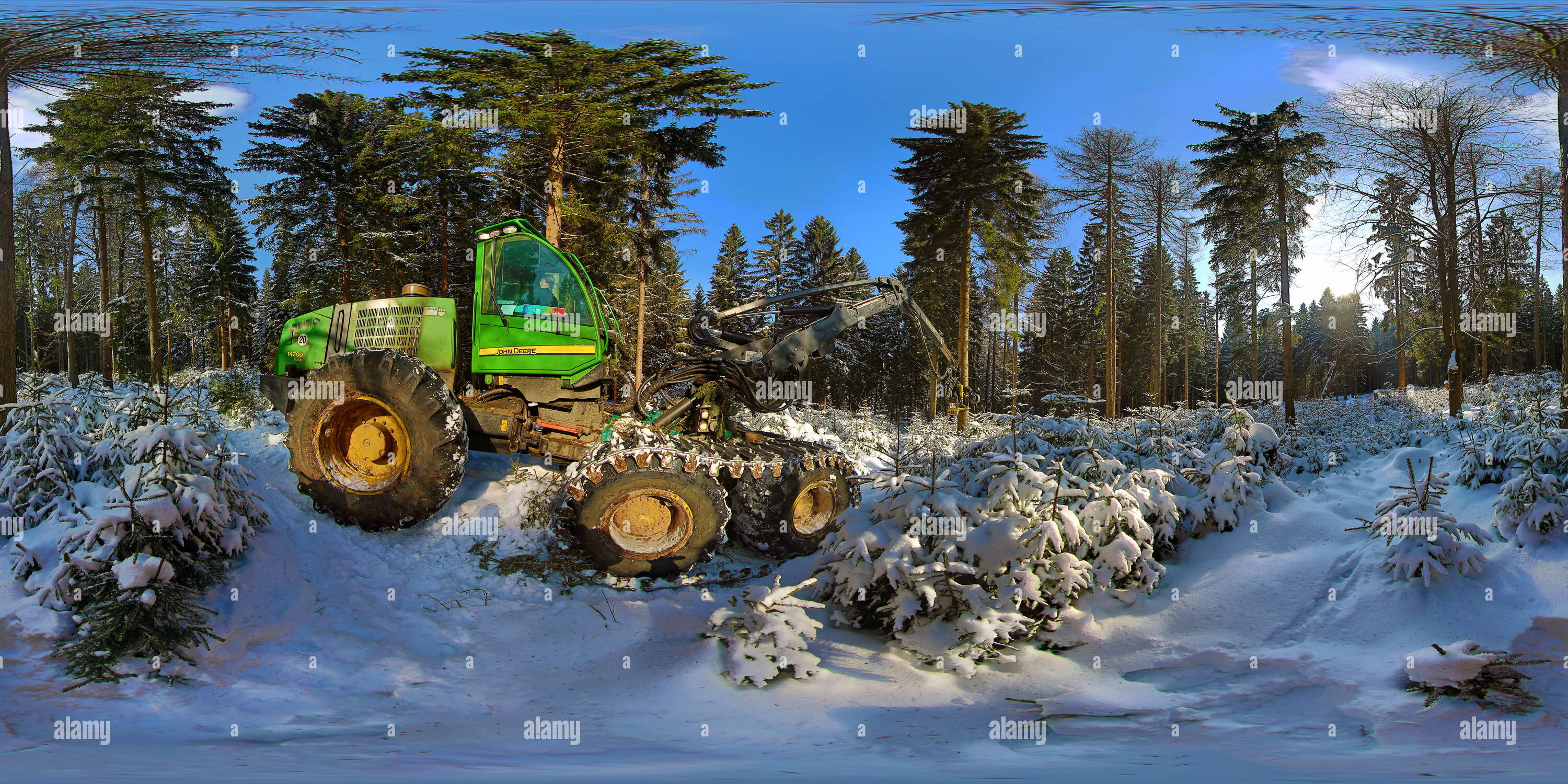 360° view of Harvester at work - Alamy