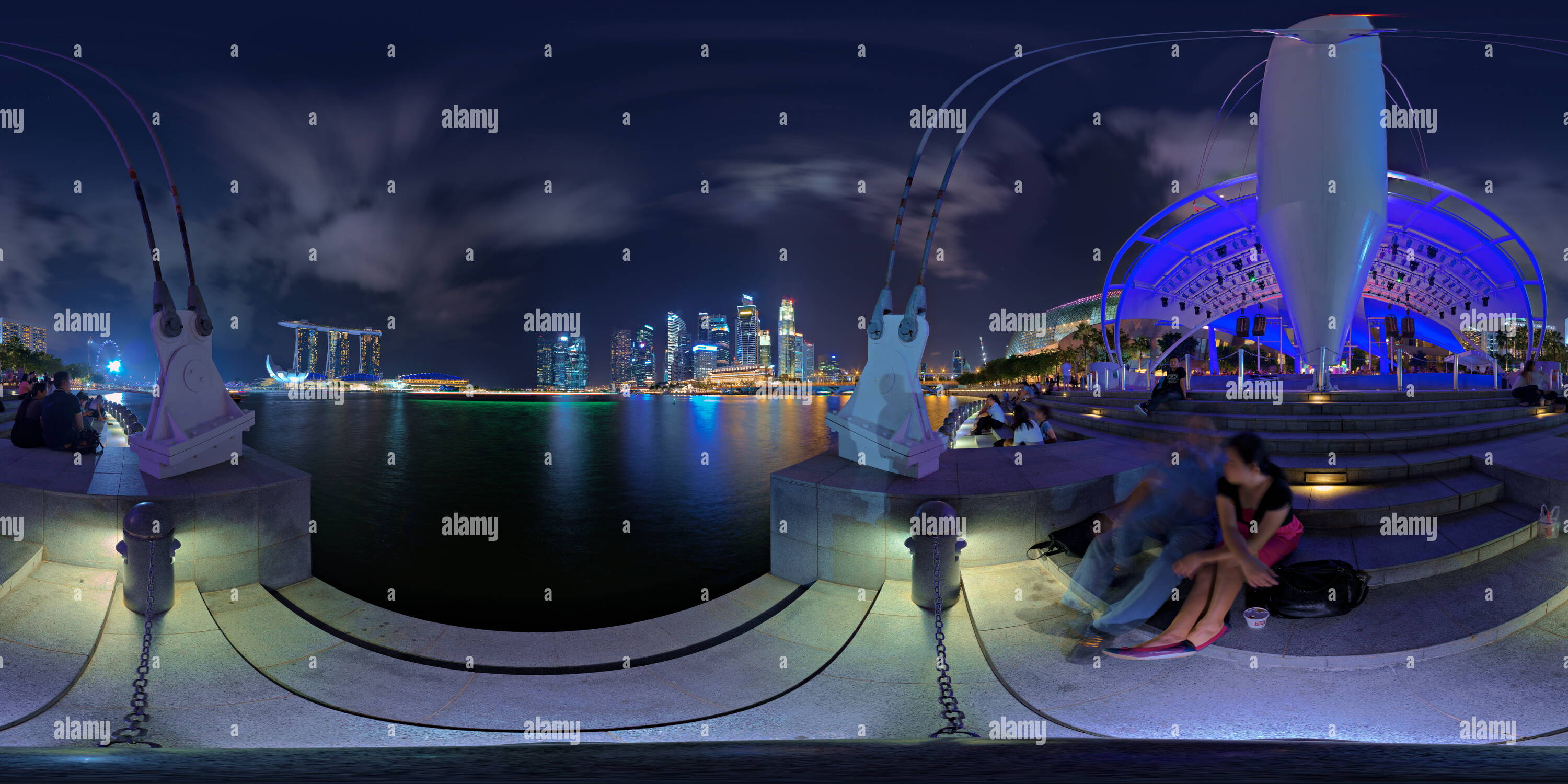 360° view of Outdoor Theatre, Esplanade, Singapore - Alamy