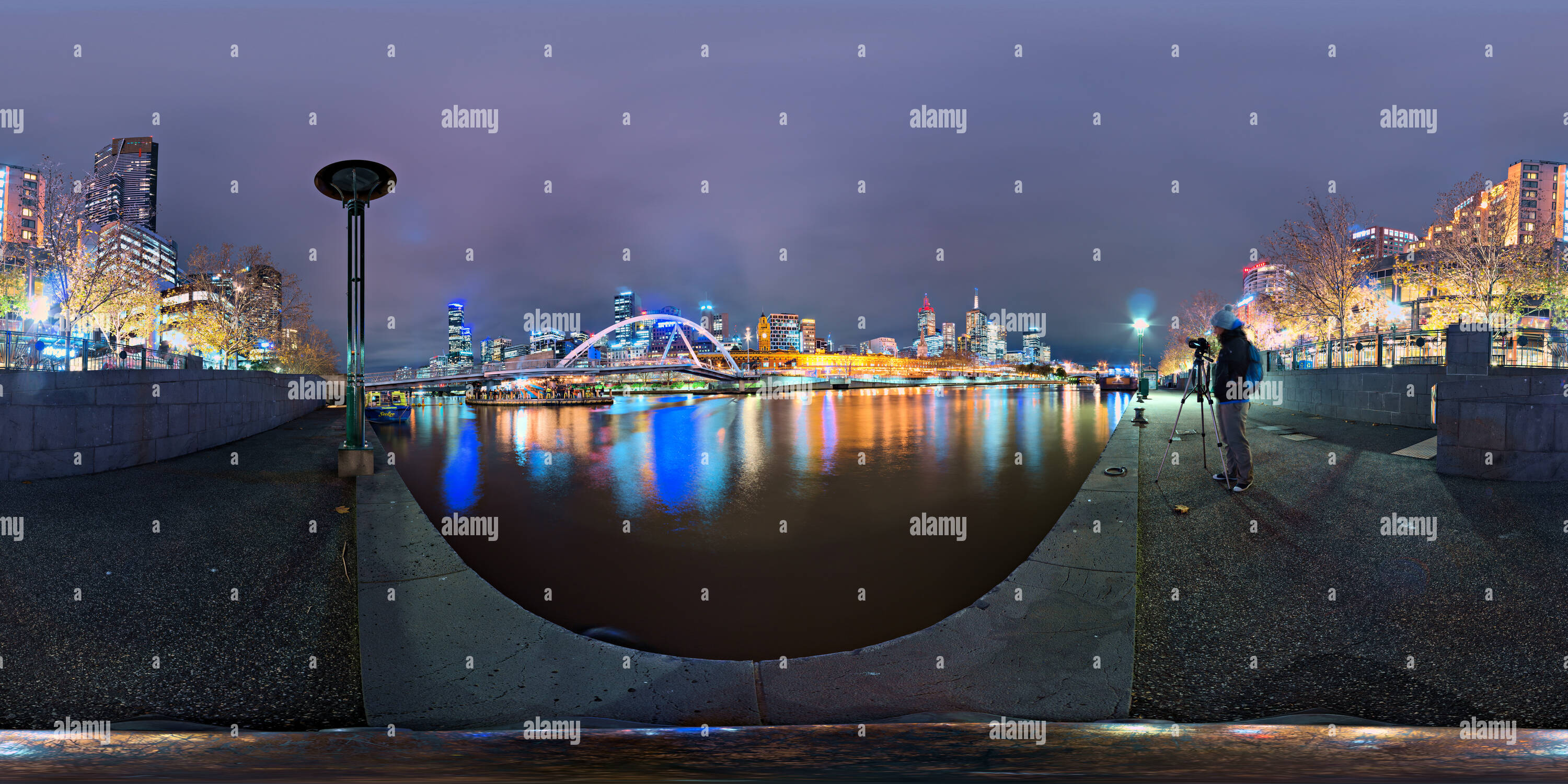 360° view of Southbank Promenade, Melbourne, Australia - Alamy
