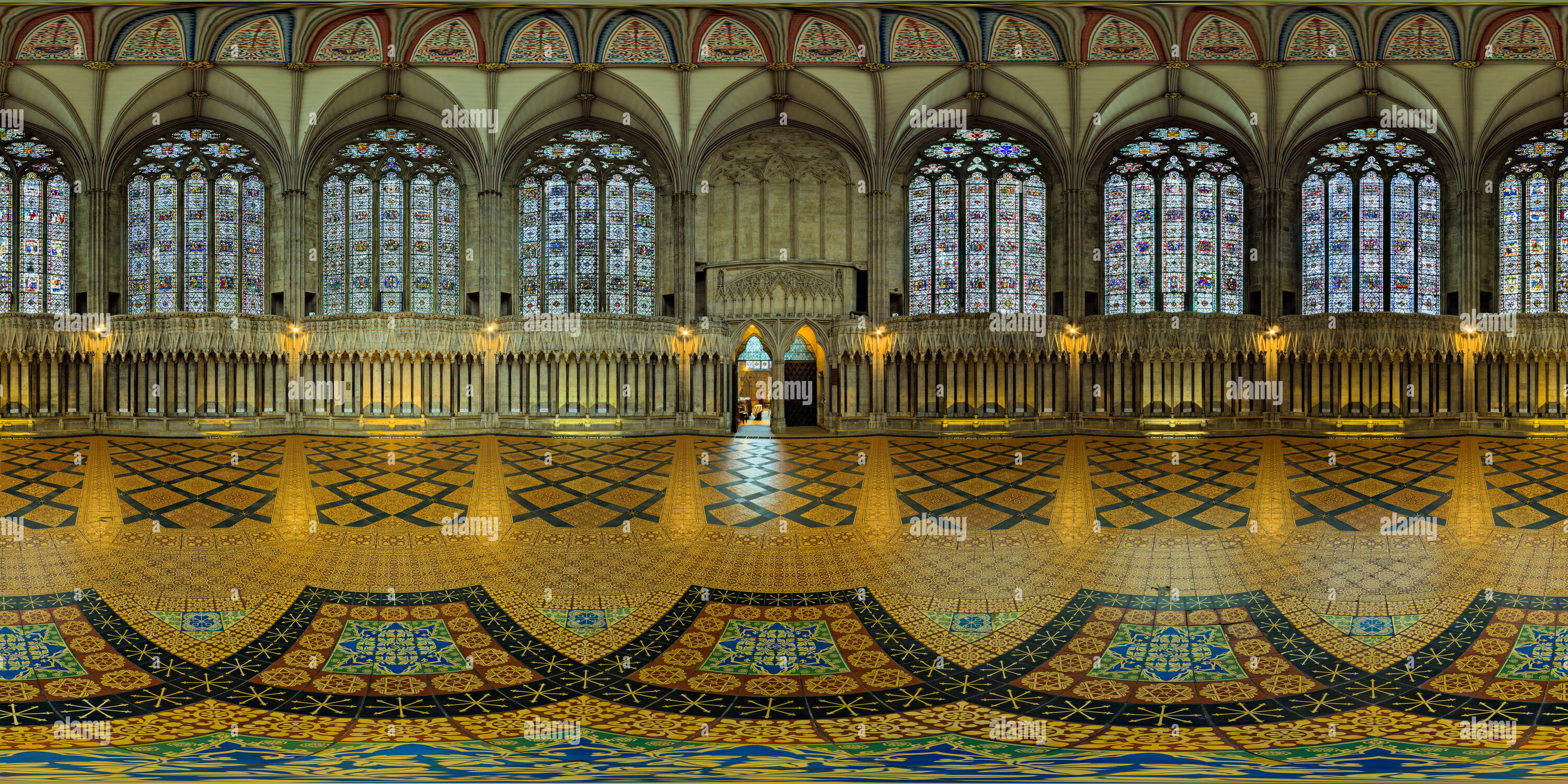 360° view of Chapter House, York Minster, England - Alamy