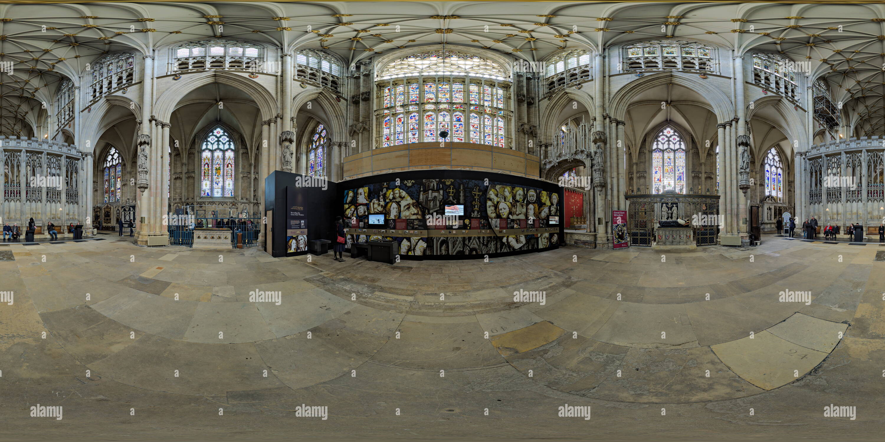360° view of Great East Window, York Minster, England - Alamy