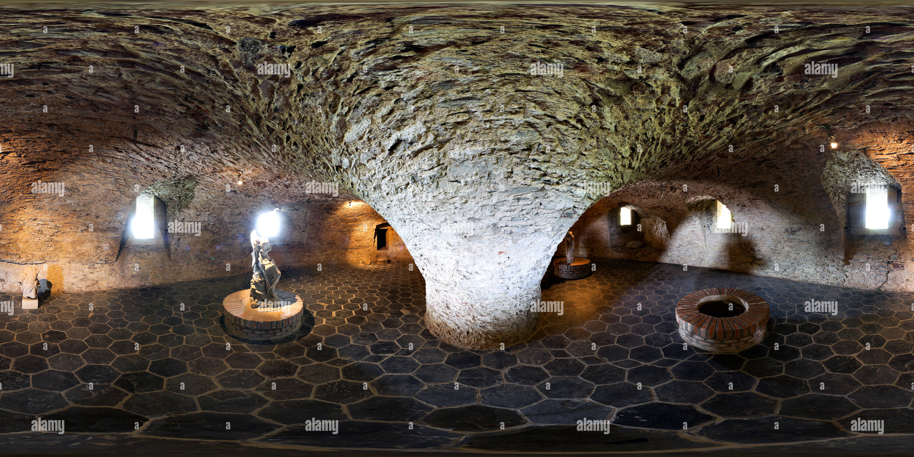 360° view of Hrad / Castle Cerveny Kamen (SVK - Alamy