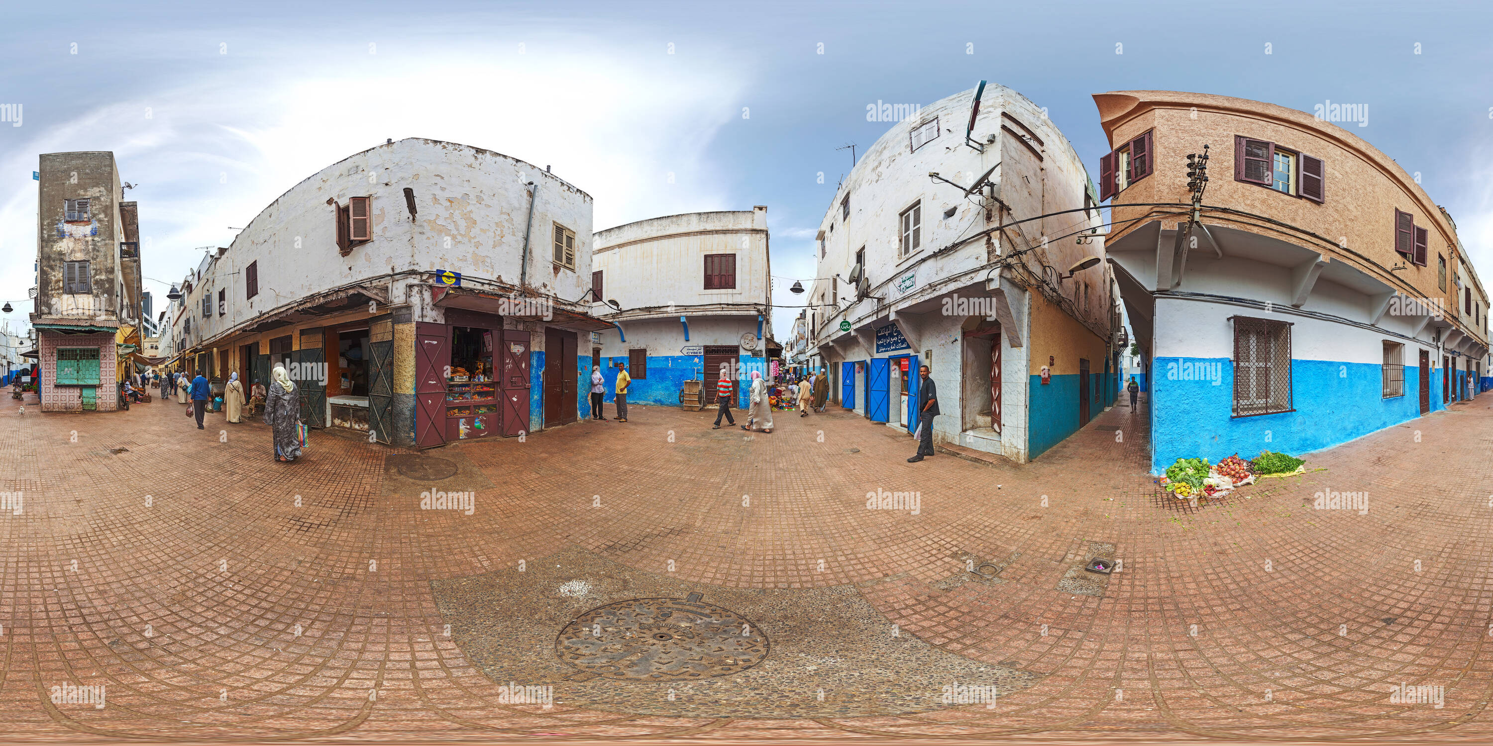 360° view of Rue de Mellah - Rabat - Morocco - Alamy
