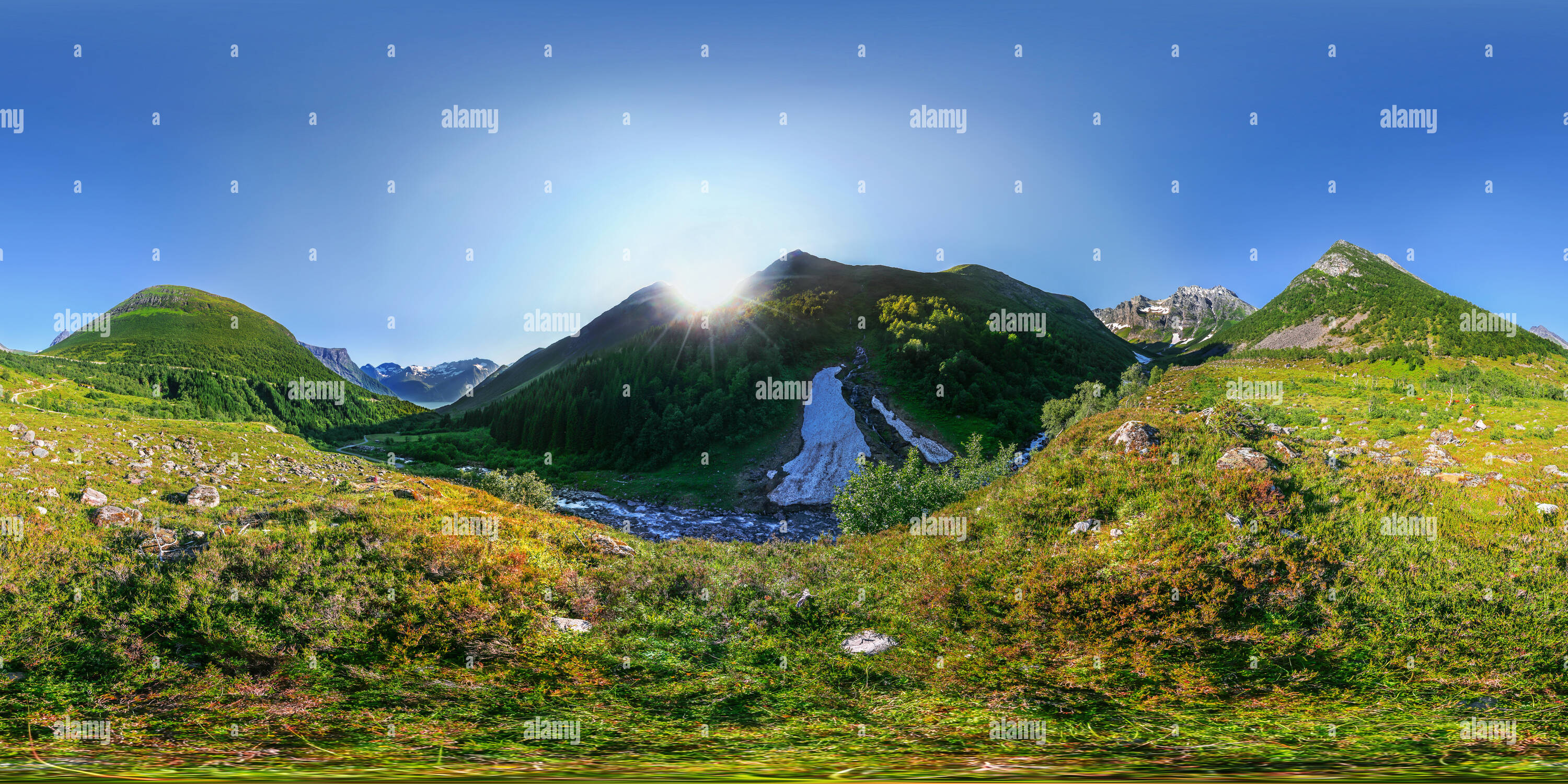 360° view of Sunset over Breidfonnhornet - Urke - Norway - Alamy