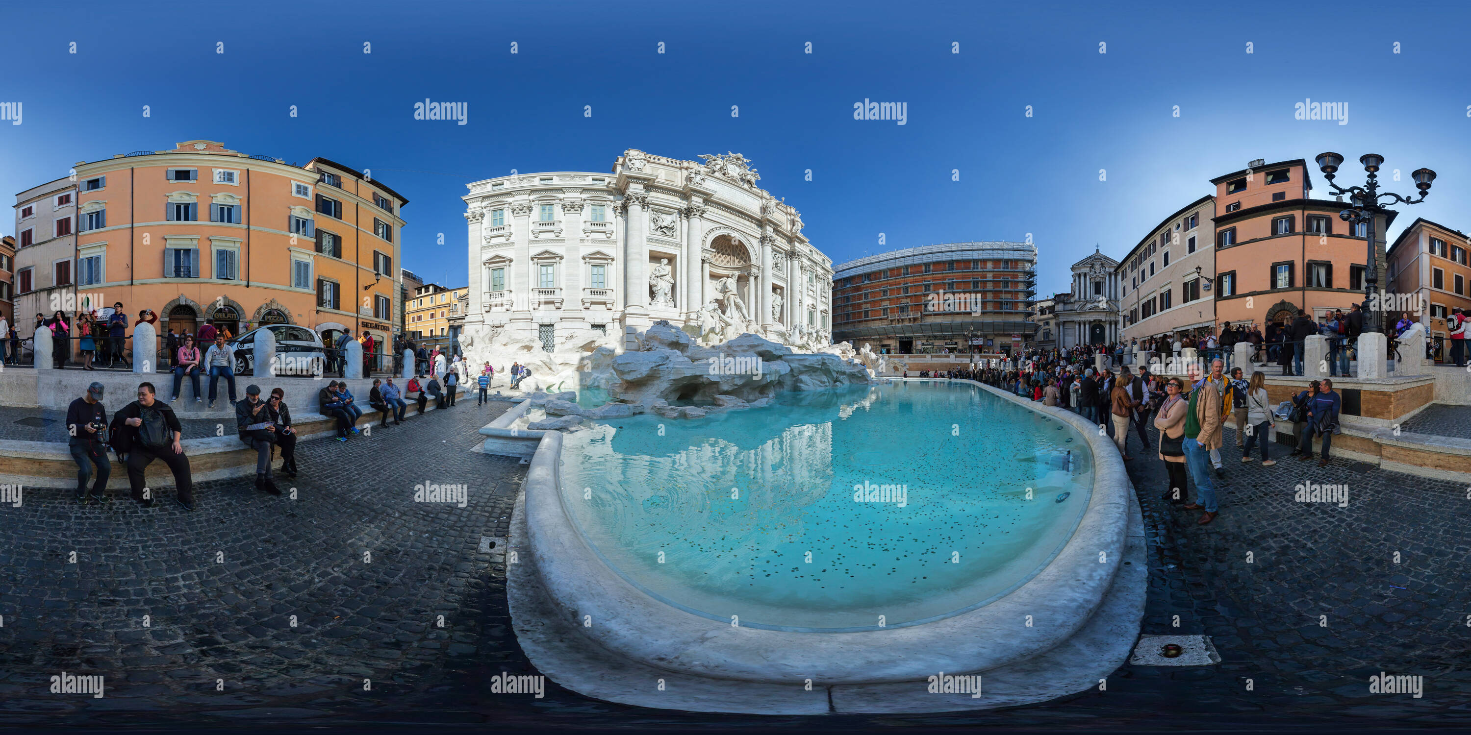360° view of The Trevi fountain after restoration - Rome - Italy - Alamy