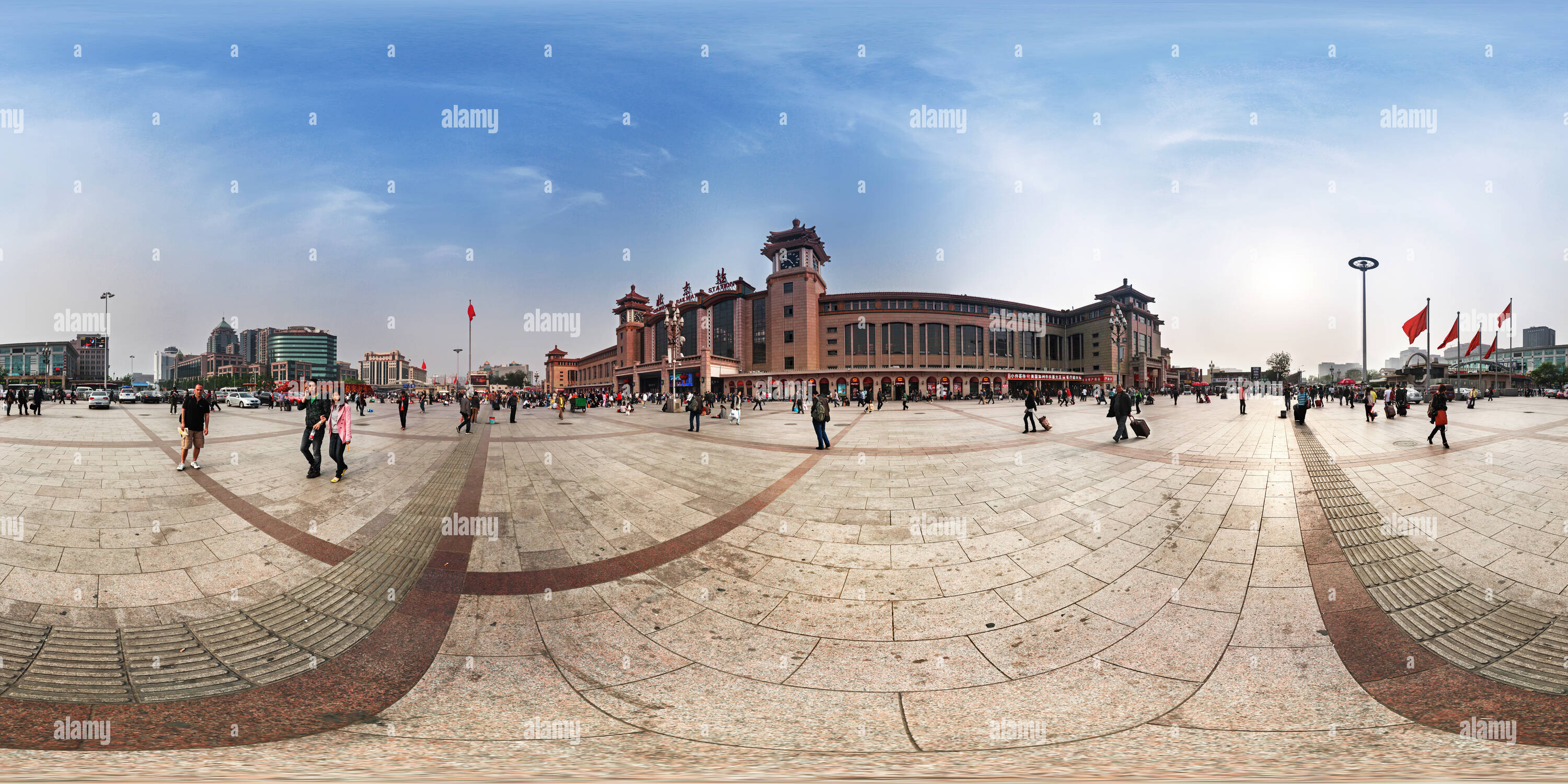 360° view of Beijing Railway Station - China - Alamy