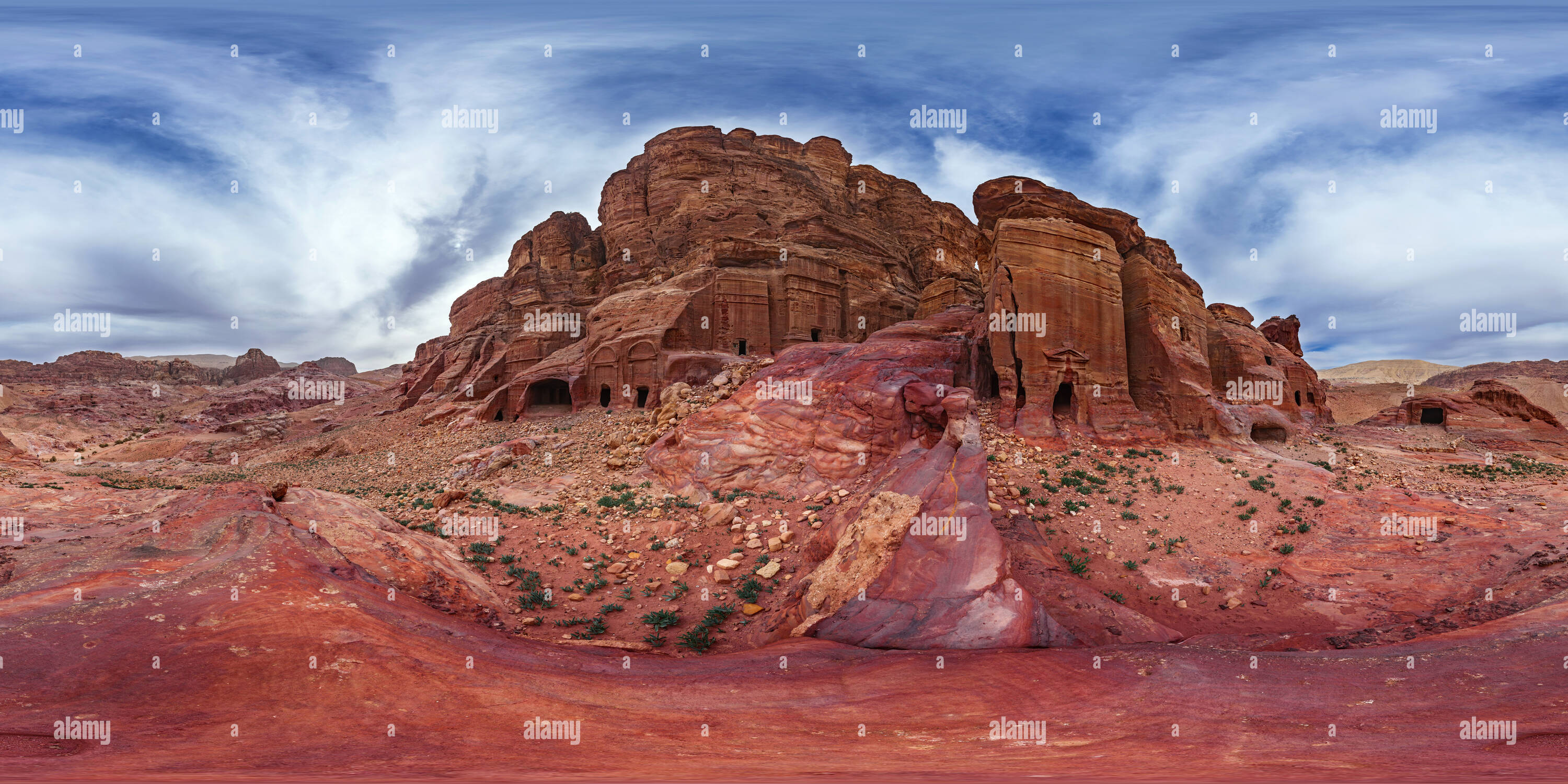 360° view of Ruins of Edomite Village II - Petra - Wādī Mūsá - Alamy