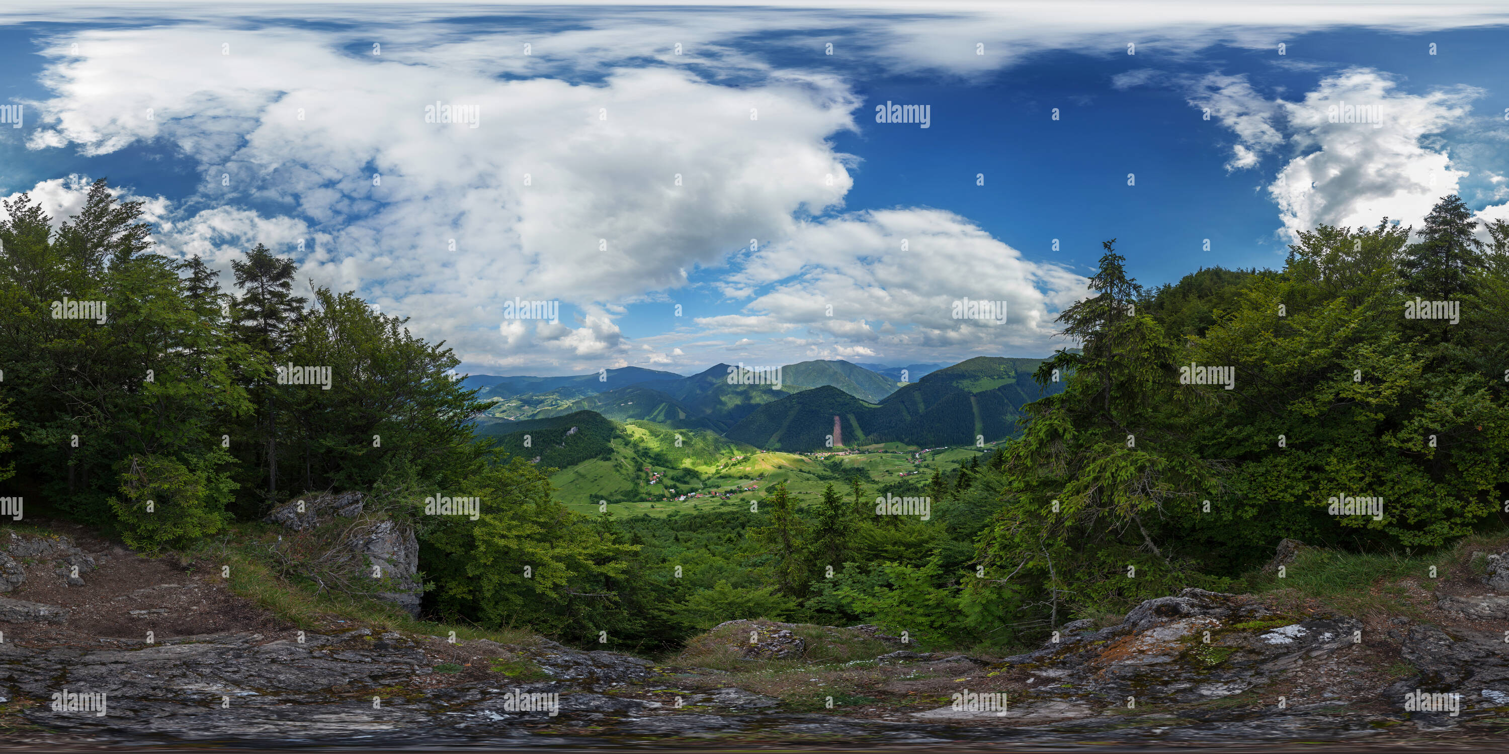 360° view of View from rocks over Biela - Zázrivá - Alamy