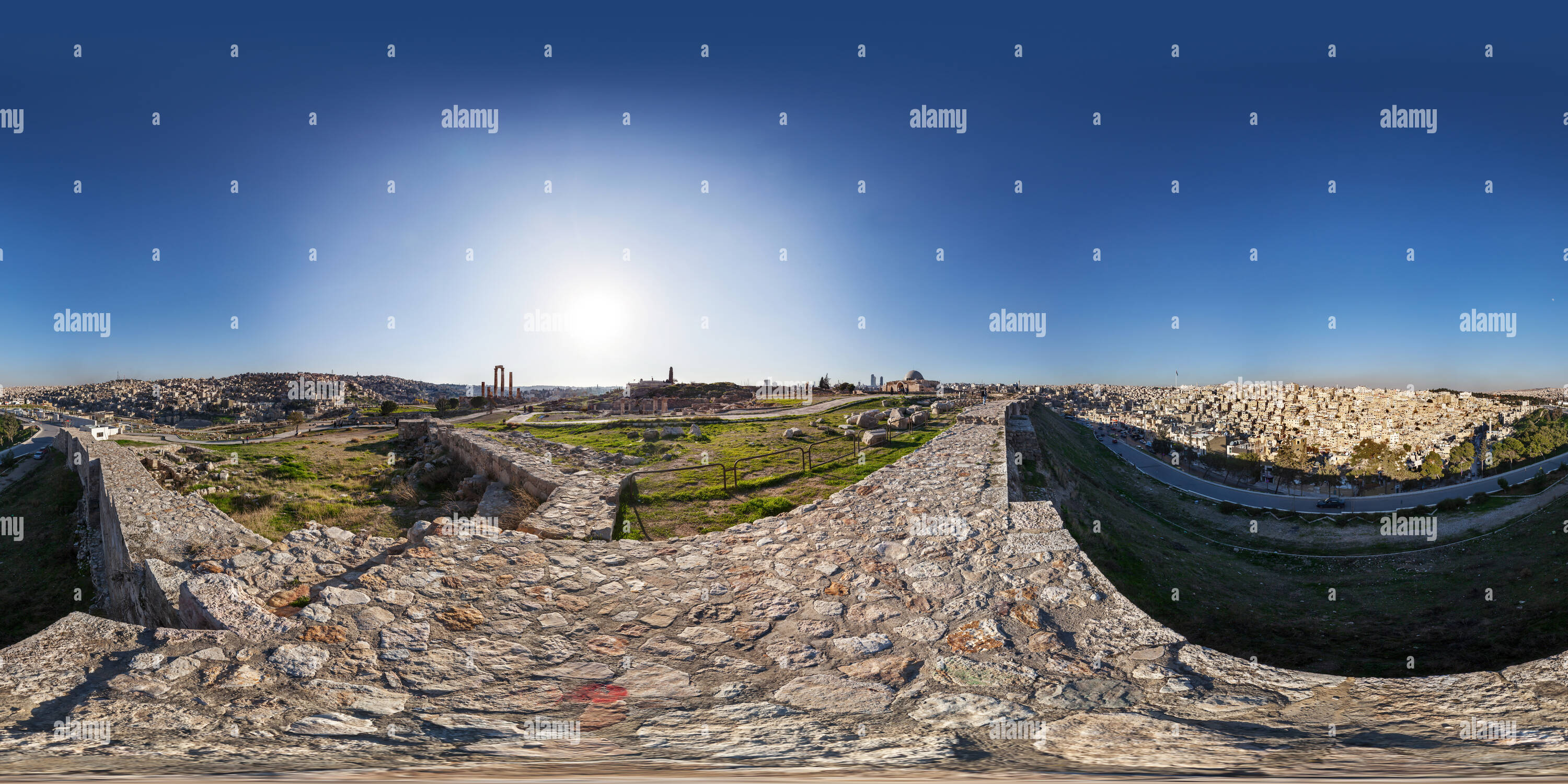 360° view of View to downtown from Amman Citadel - Alamy