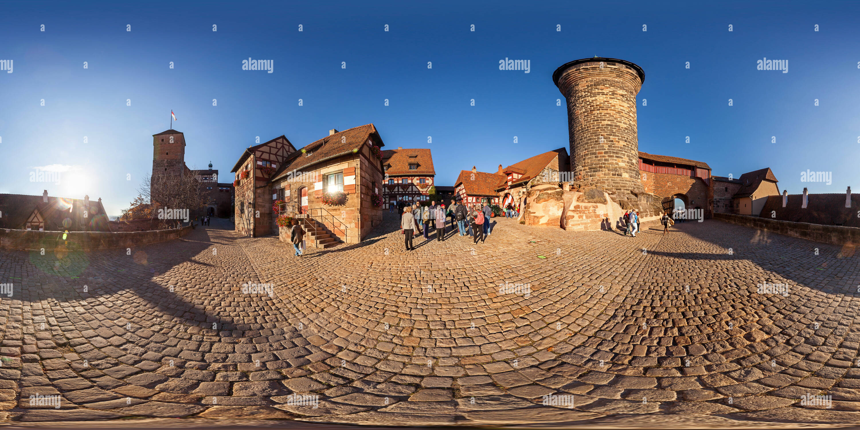 360° view of Kaiserburg Castle - Nürnberg - Alamy