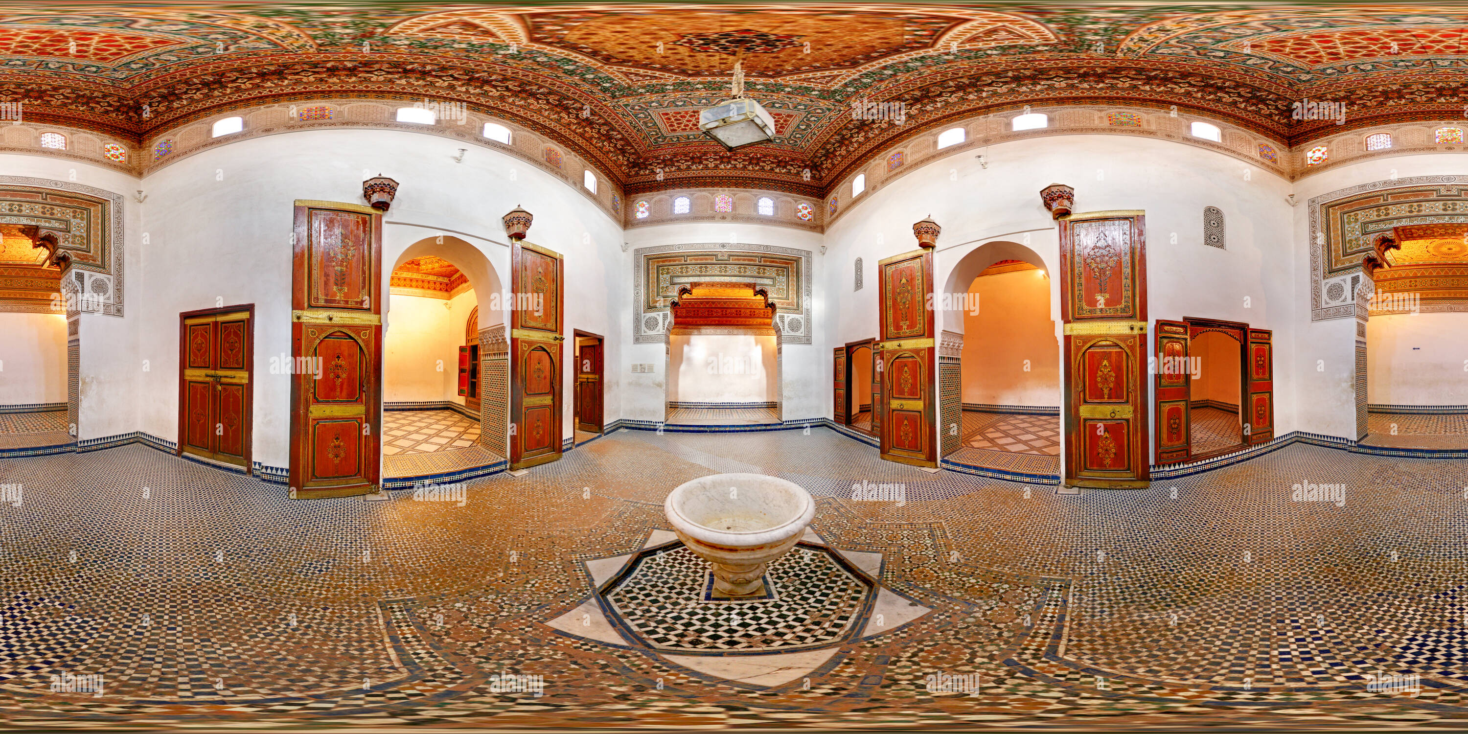 360° view of Interior of Bahia Palace - Marrakech - Alamy