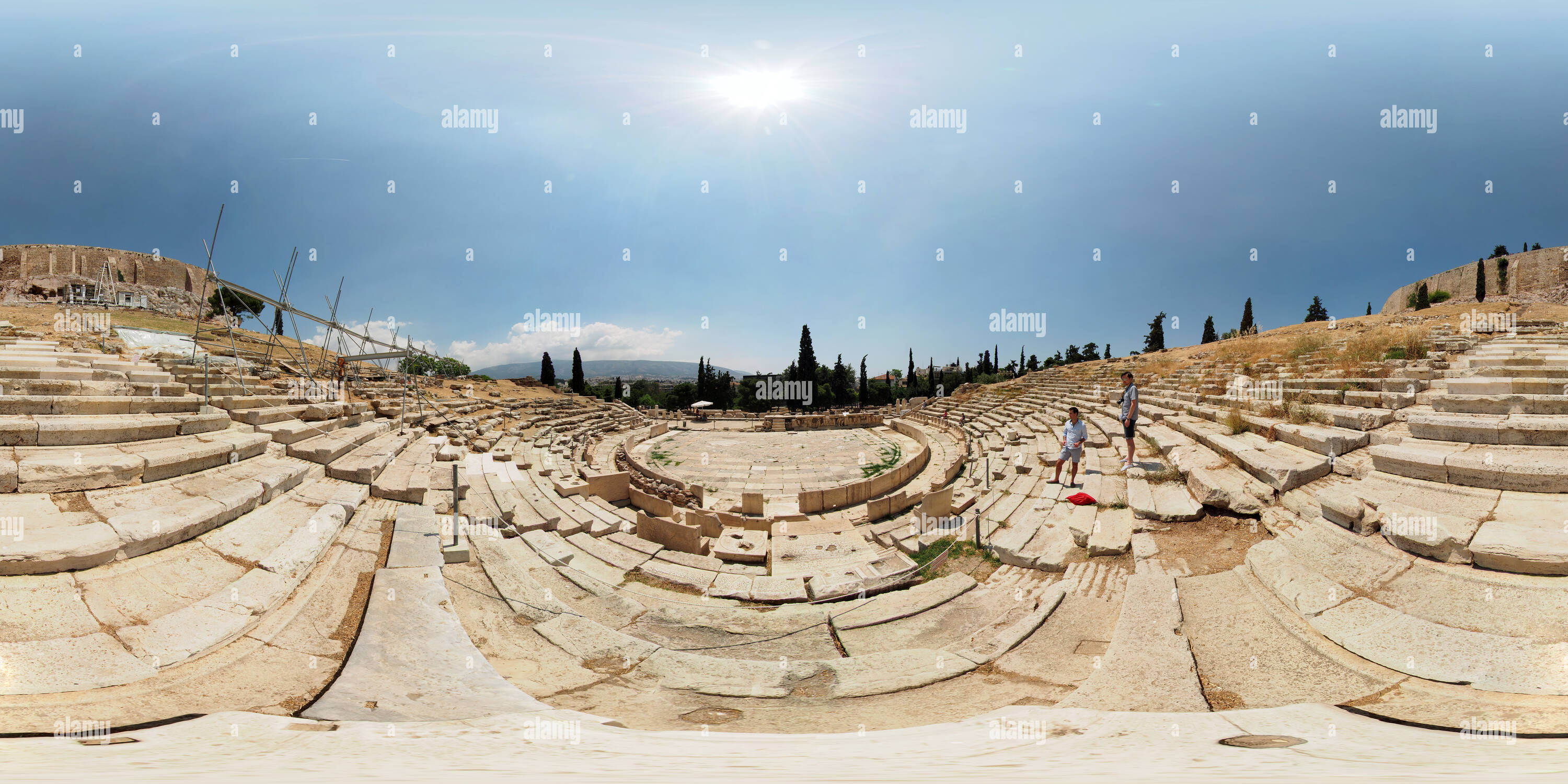 360° view of Theatre of Dionysus, Acropolis, Athens - Alamy