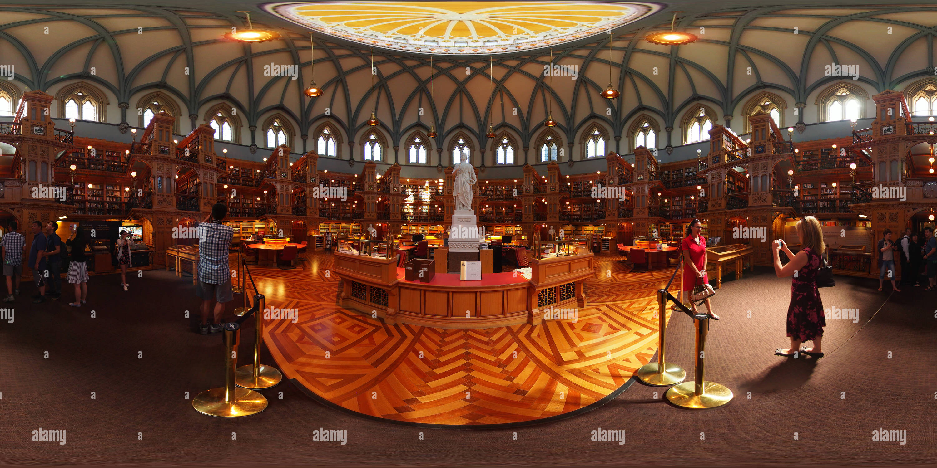 360° view of 2014-06-22 Inside the Library of the Canadian Parliament ...