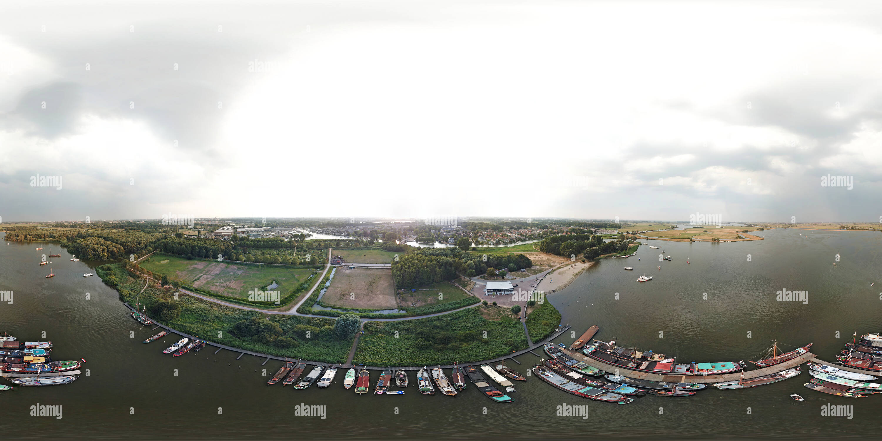 360° view of Temporary harbour for Sail Warmond - Alamy